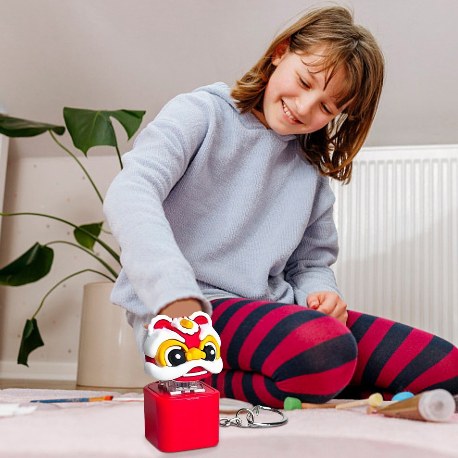 YFYOUNG Quacking Keychain Toy Squeaky Dance Cap Stress Reliever ...