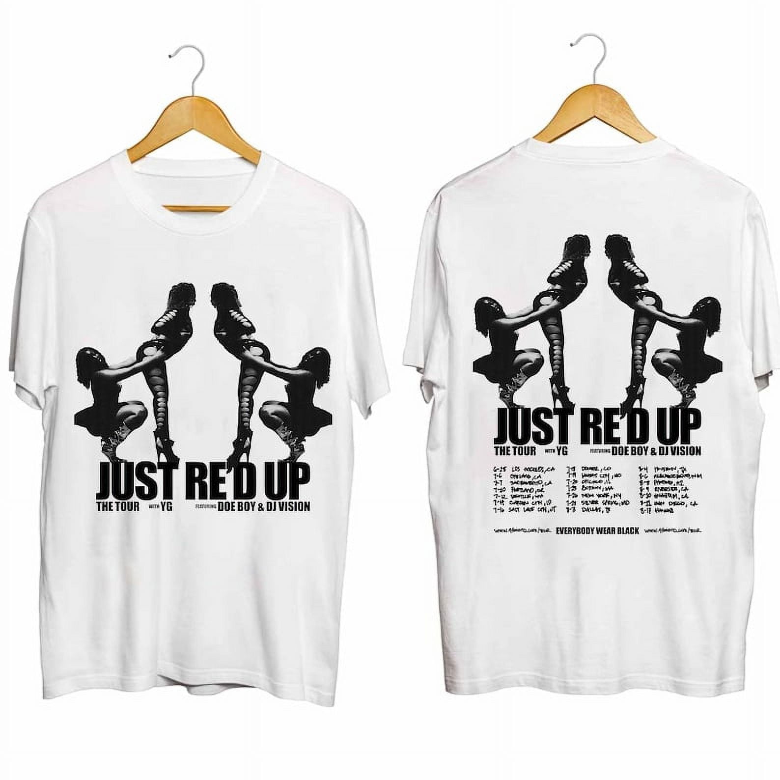 YG 2024 Just Re’d Up Tour Rap Music Concert Fan Hip Hop Streetwear ...