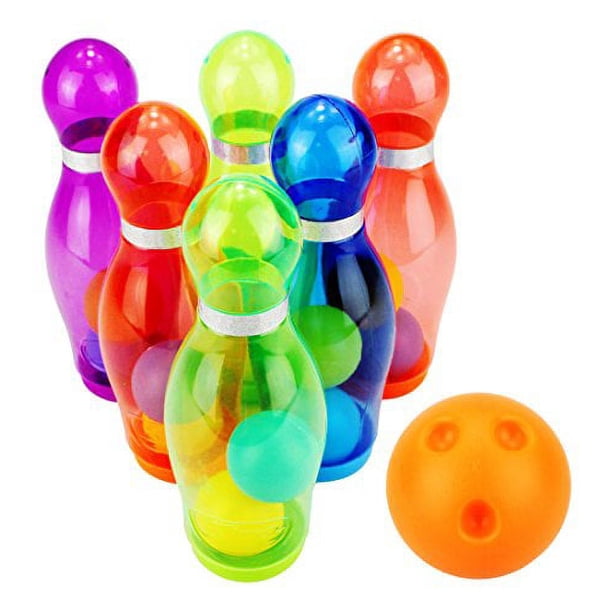 YG Sport Bowling Children's Kid's 7 Pcs. Toy Bowling Playset w/ 6 Pins ...