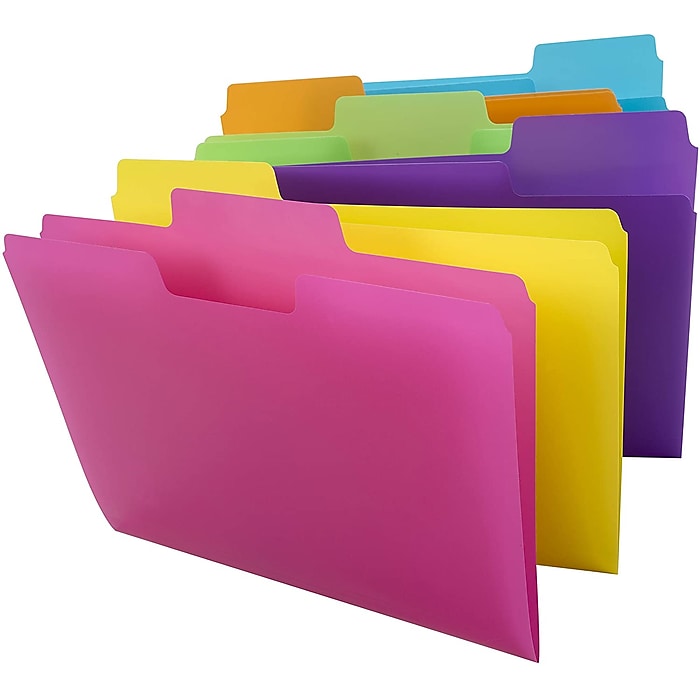 Sparco Transparent Blue Poly File Holders, 10 per Pack - Walmart.com