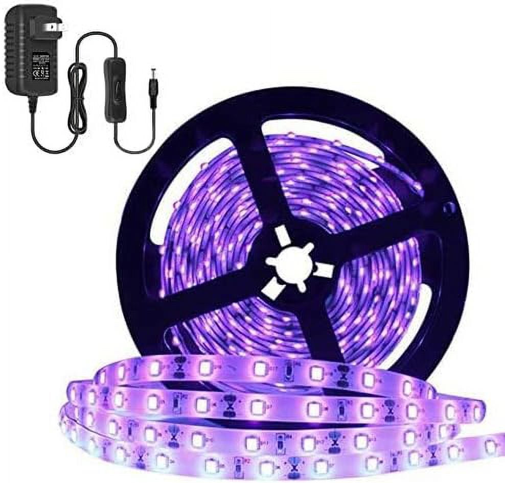 YGS-Tech Super Bright 24 Watts UV Black Light LED Strip, 16.4FT/5M 3528 ...