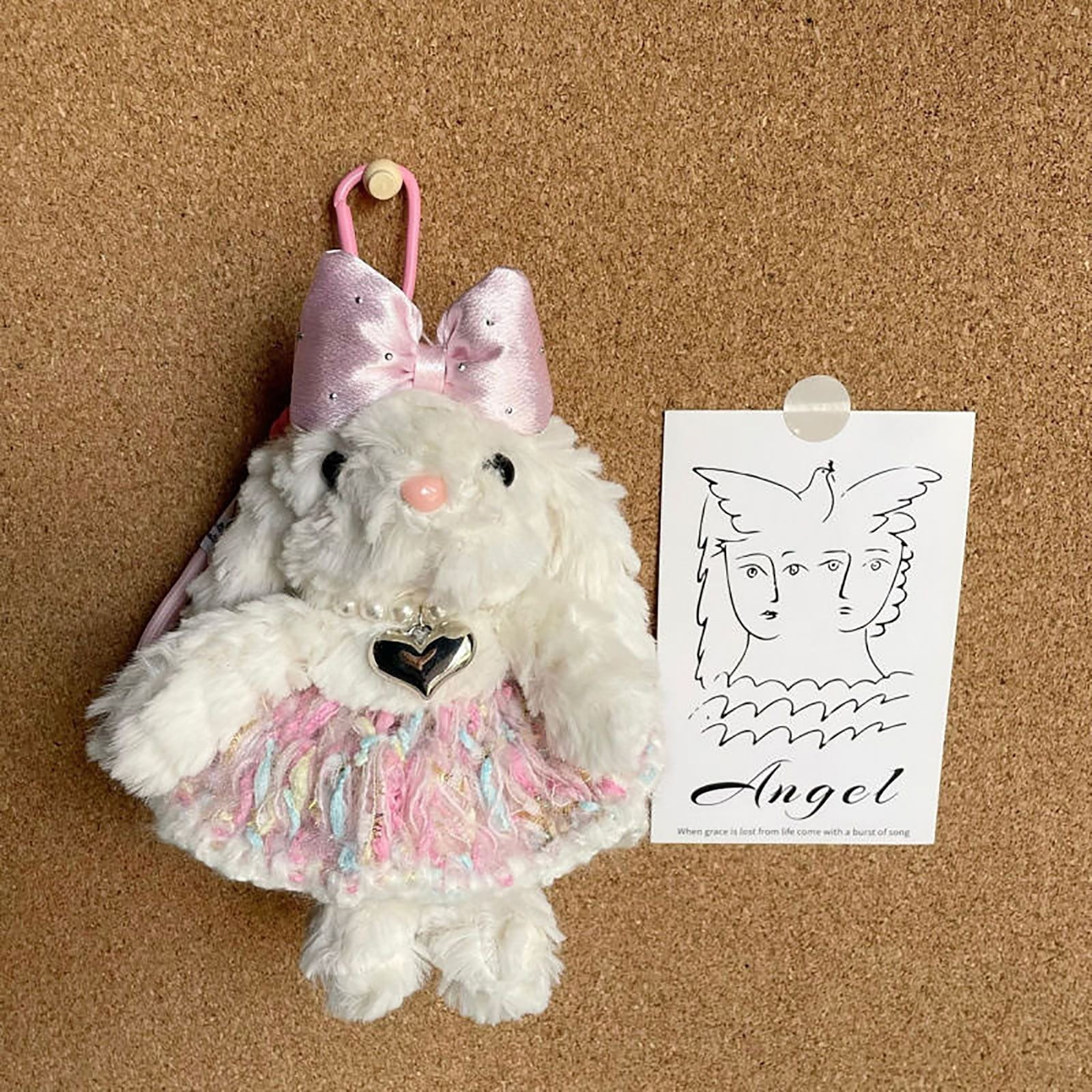YGUO Blueboard Bunny Keychain - Lulu Bunny Keychain - Cute Plush ...