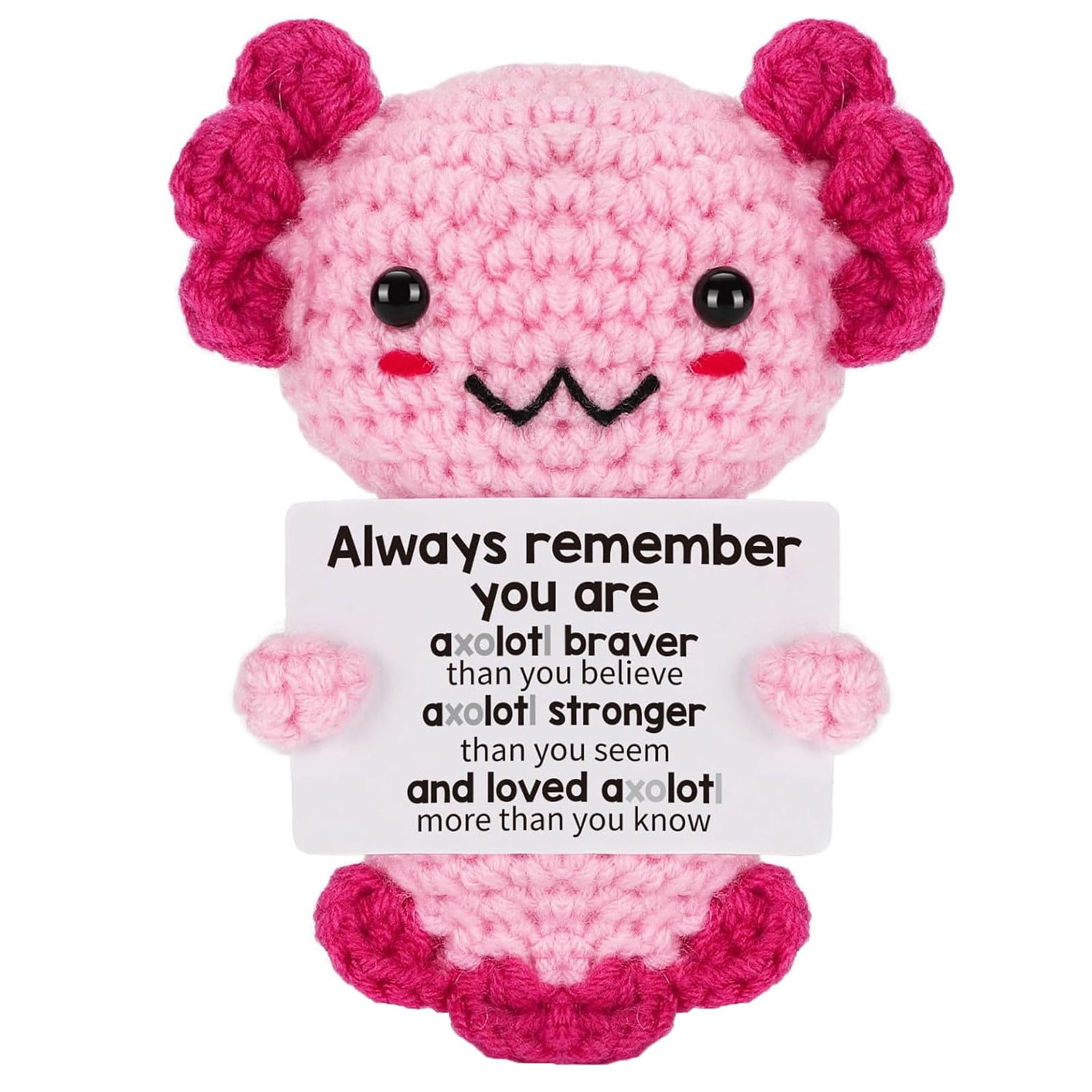 Crochet Kit Axolotl,Positive Crochet - Positive Axolotl Crochet,Mini ...