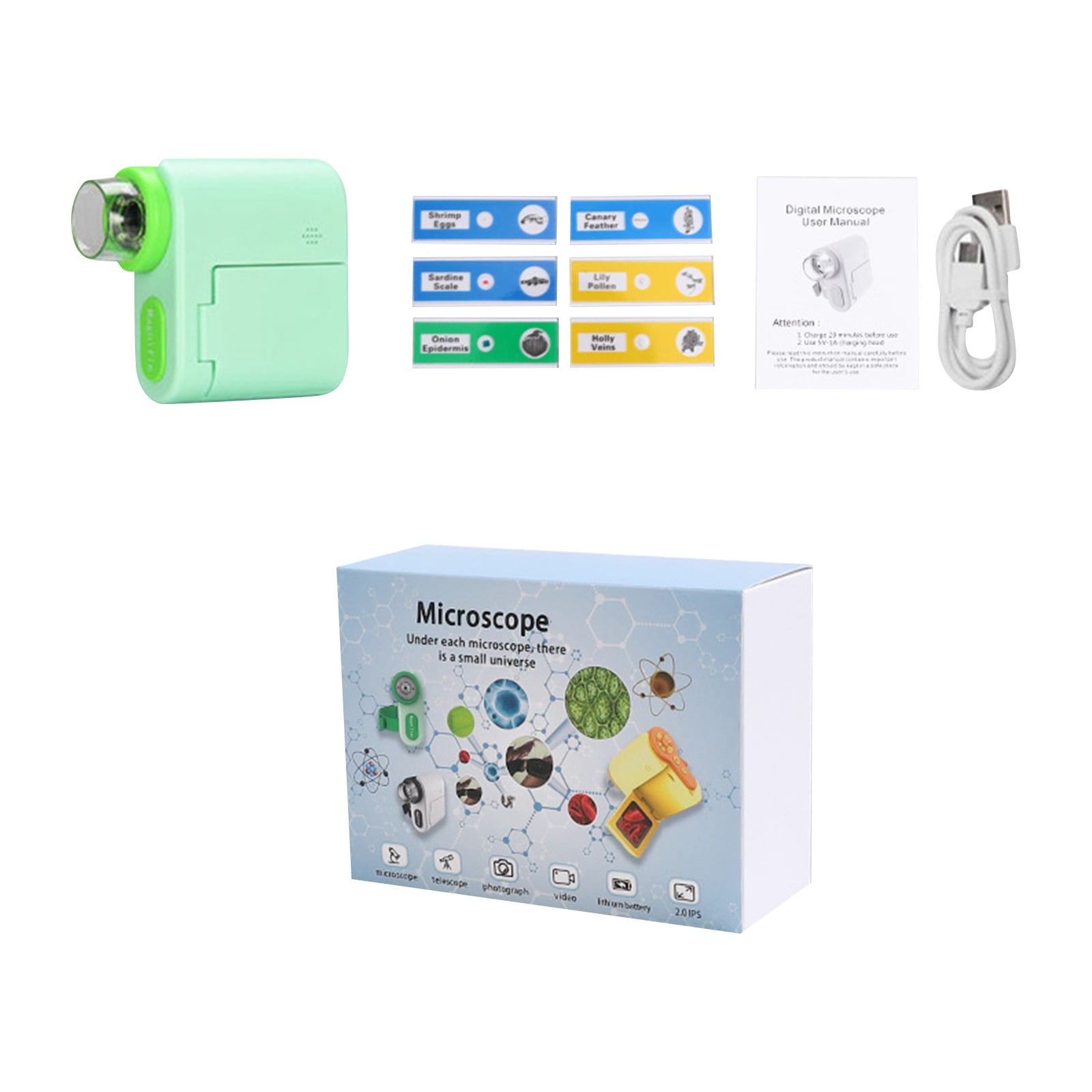 YGUO Mini Scope - Kids Digital Microscope - Mini Microscope for Kids 5 ...