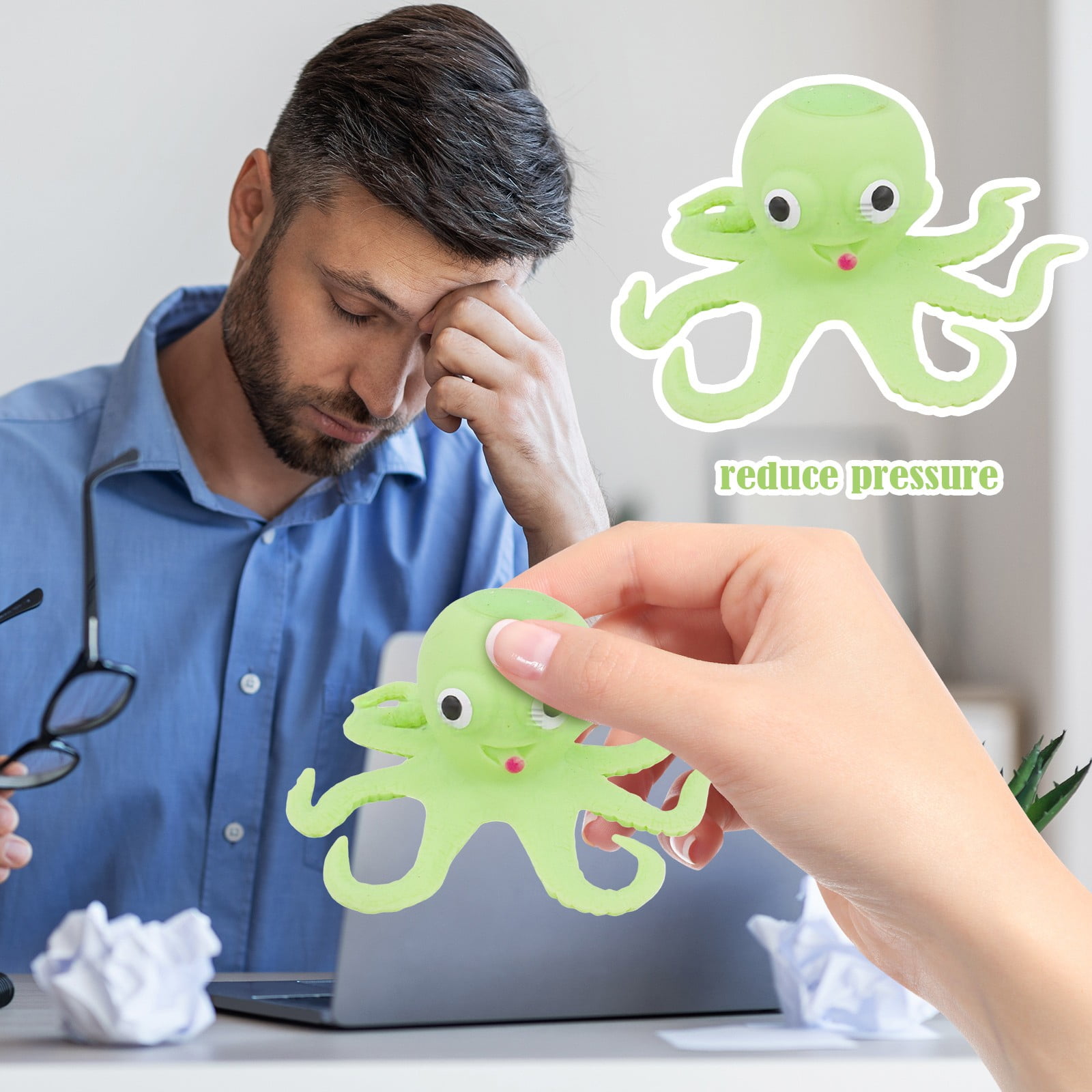 YGUO Octopus - Squishies for Kids - Octopus Fidget Toy - Uncompressed ...