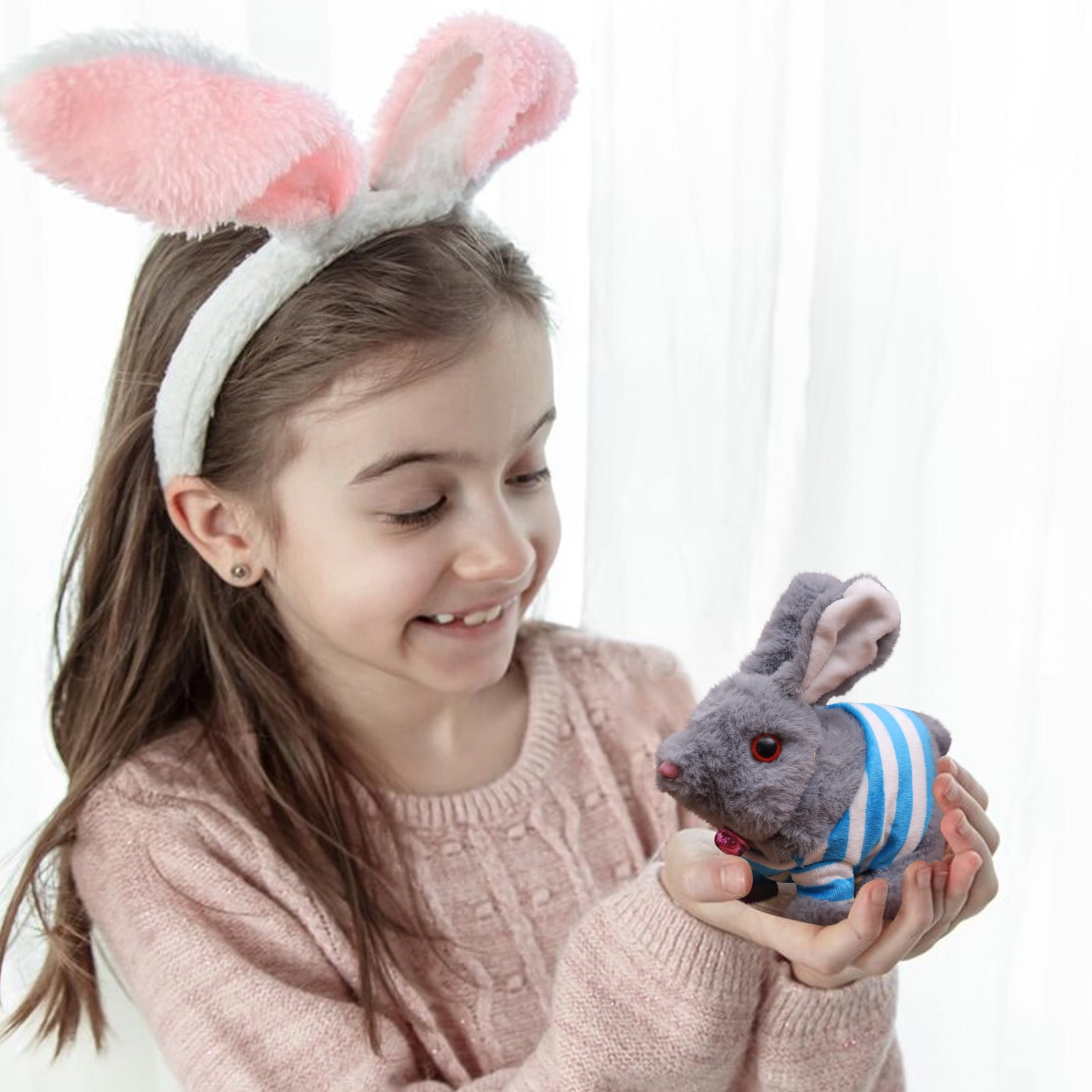 YGUO Stuffed Easter Bunnies, Interactive Rabbit, Animated Easter Bunny ...