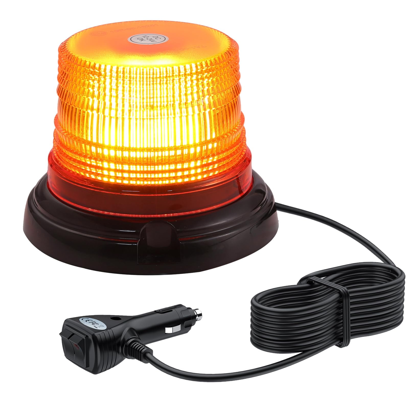 YGiTK LED Strobe Light,12V-24V KEF16 Amber 48 LED Magnetic Flashing ...