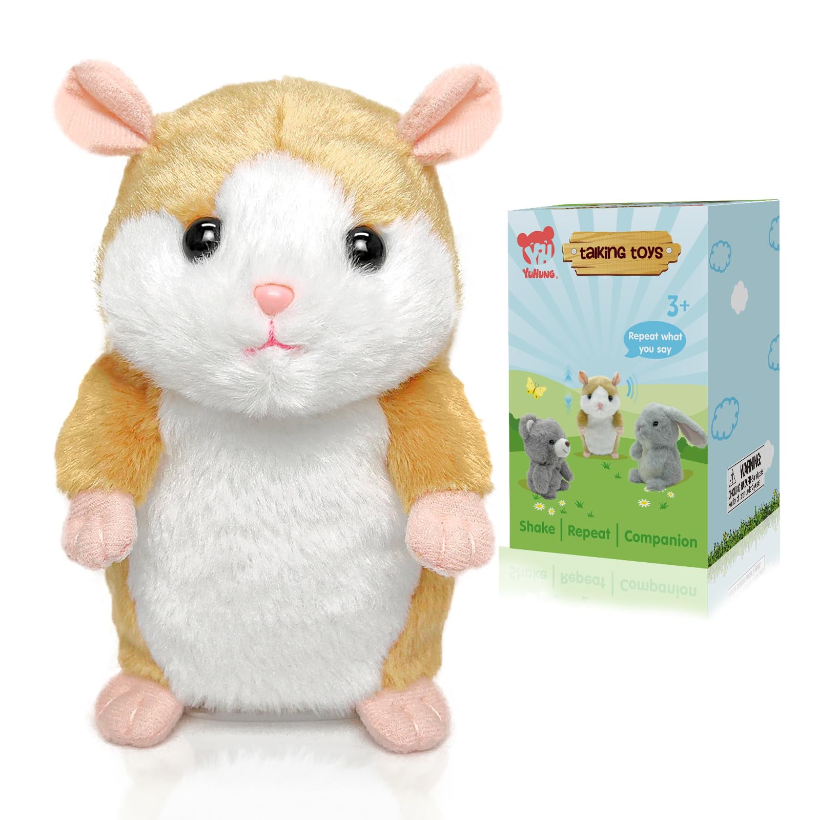 YH YUHUNG Interactive Talking Hamster Toy Repeats What You Say, Mimics ...