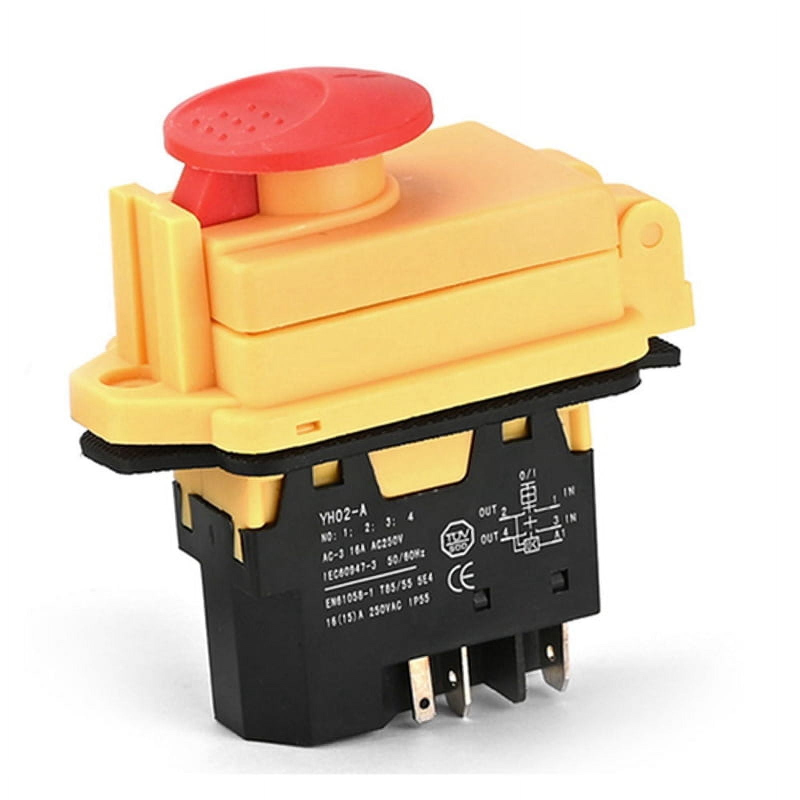 YH02-A Electromagnetic Switch 250V 16A 5PIN Start Push Button for ...