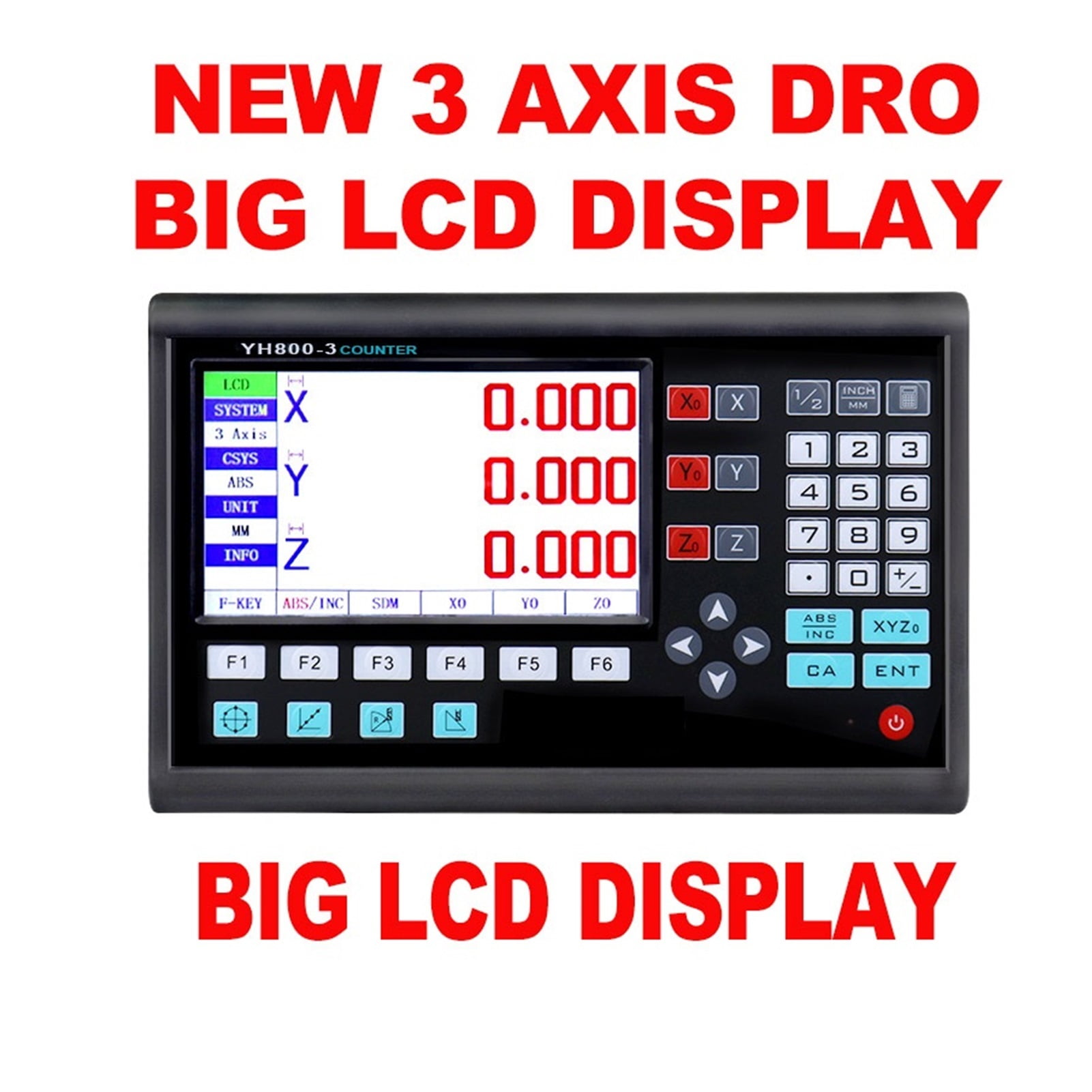 YH800 Lcd Digital Readout Set Kit And Linear Scale 0-1000mm Linear ...