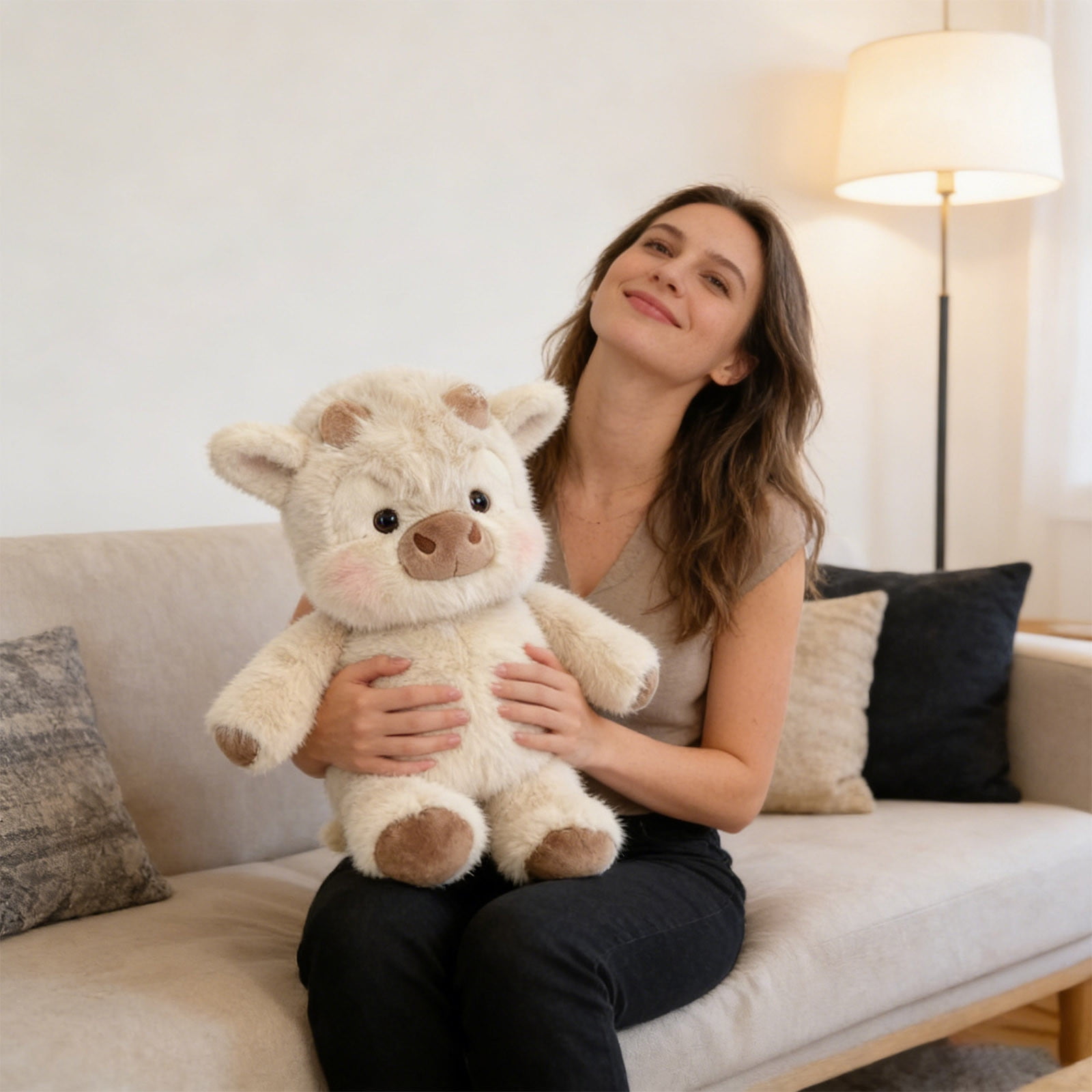 YHAICO Adorable and Furry Highlands Cattle Soft Toy Adorable Highlands ...