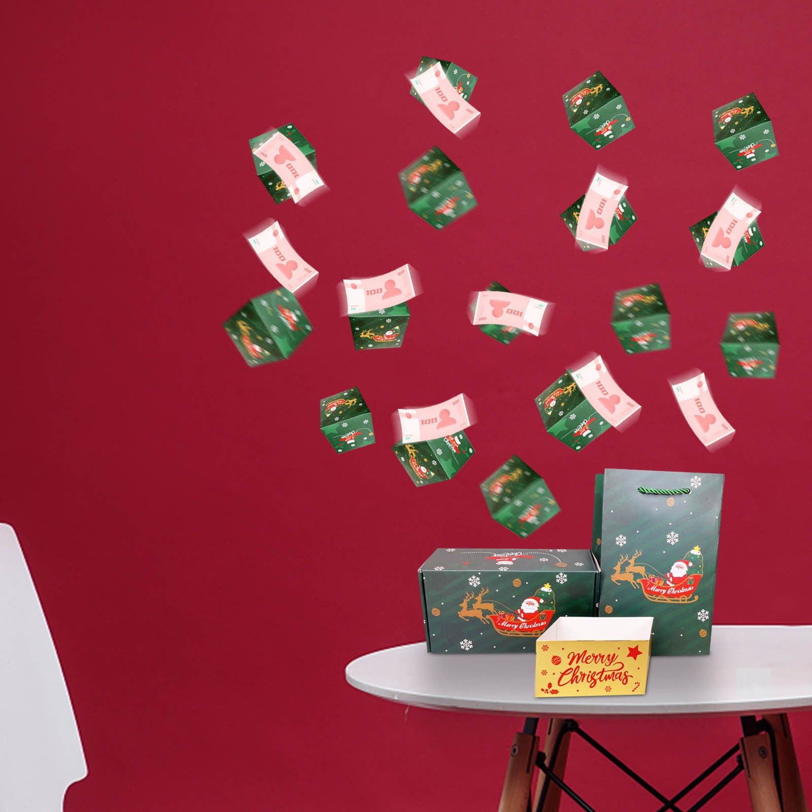 YHAICO Exploding Surprise Box Xmas Santa Gift Box Surprise Gift Box ...
