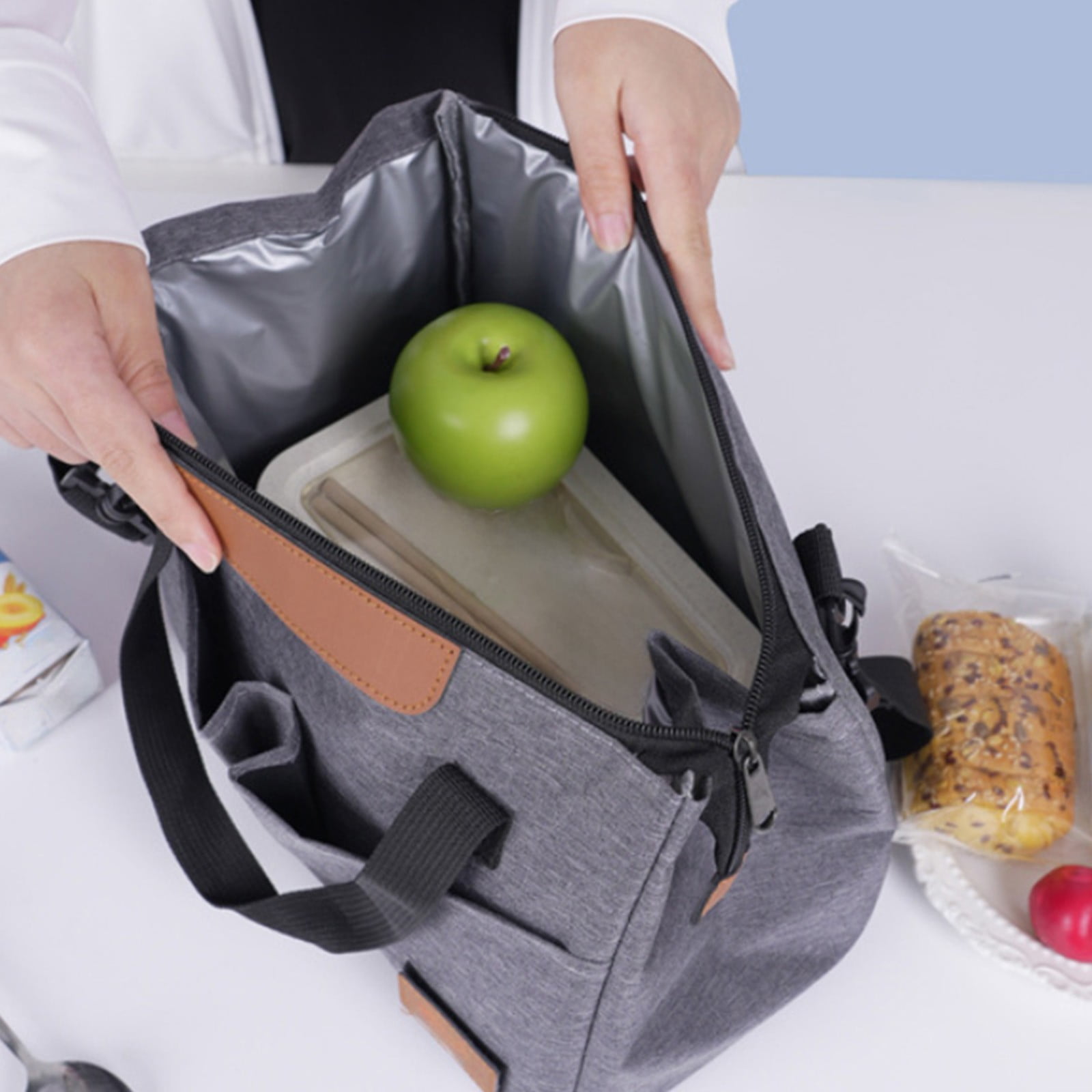 YHAICO Lunch Box Bag for Nurse Double Layered Portable Lunch Bag Bow ...