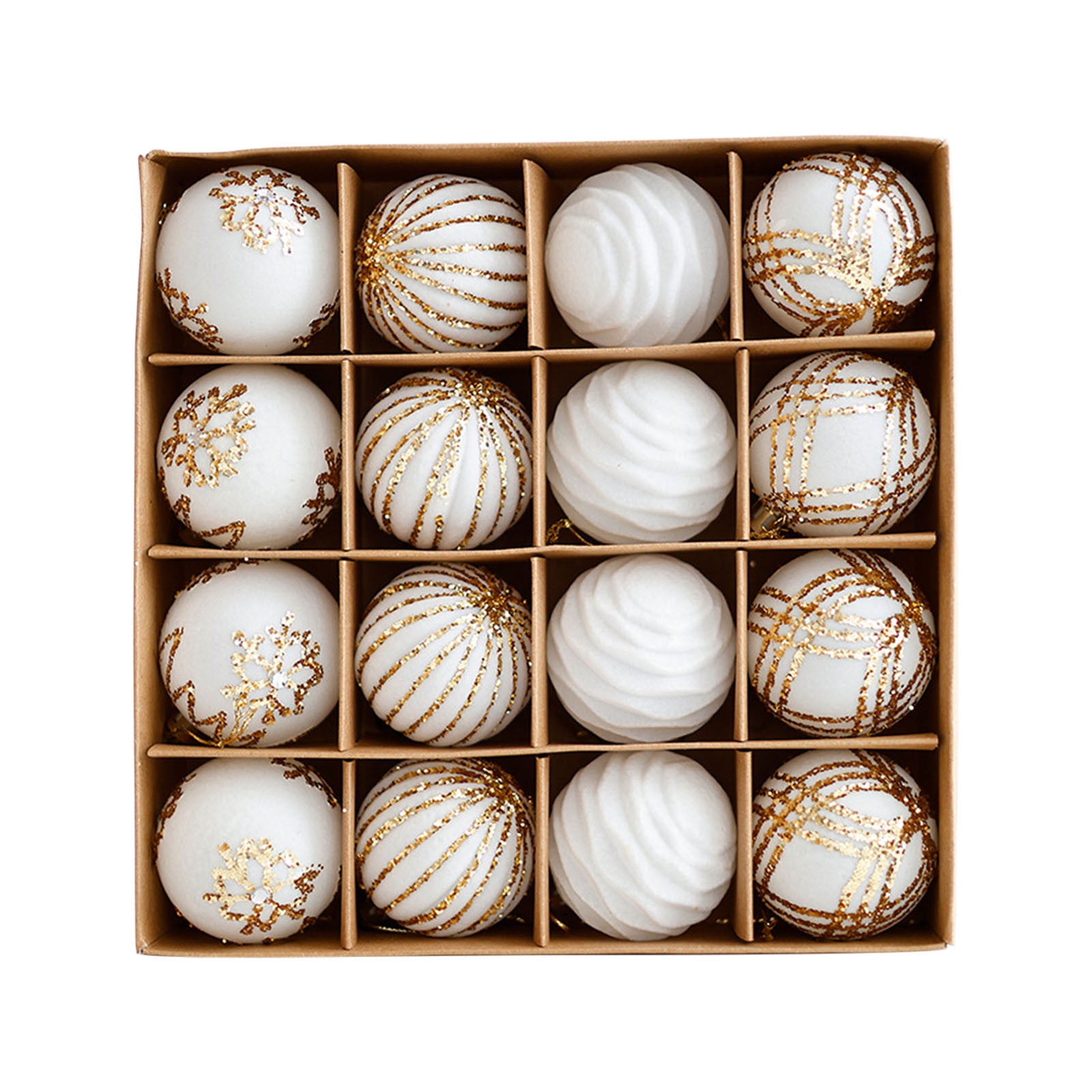 YHAJDS 24PCS Velvet Christmas Balls 6cm/2.36in Xmas Tree Ornaments ...