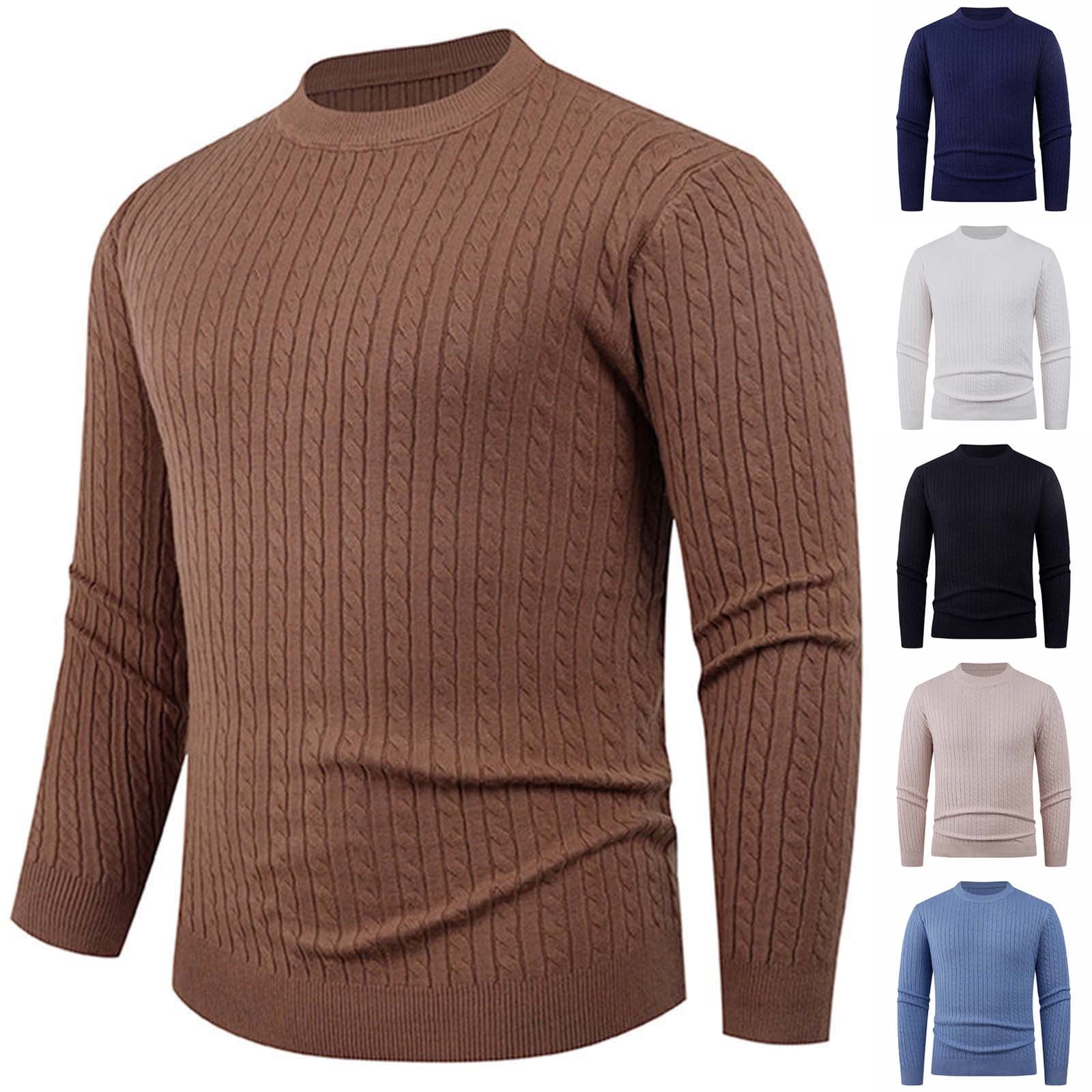 YHAJDS Men's Winter Casual Sweaters,Mens Long Sleeve Sweater Men's ...