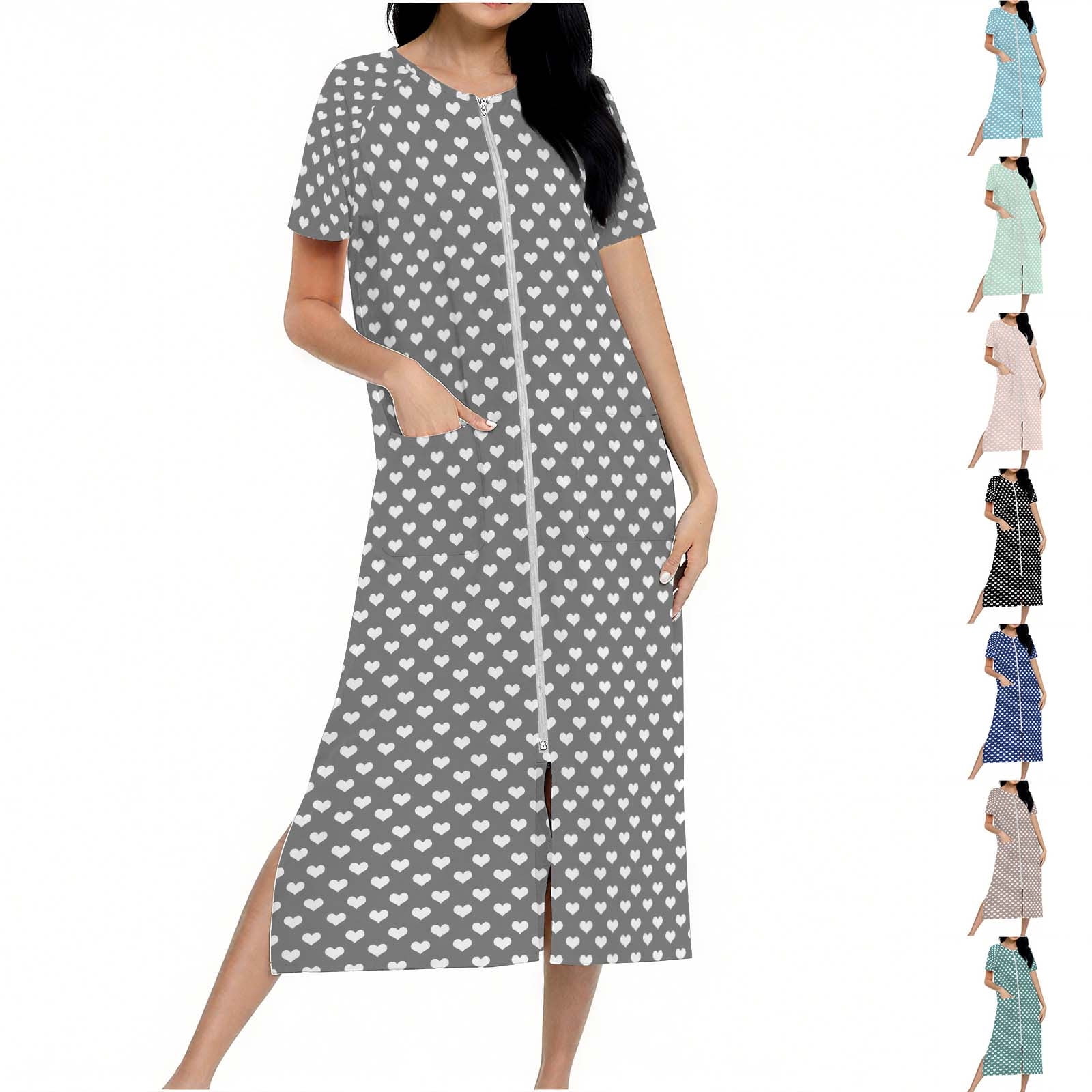 YHAJDS Women Fall Winter Sleepwear,Sleepwear For Women Nightgown,Sleep ...