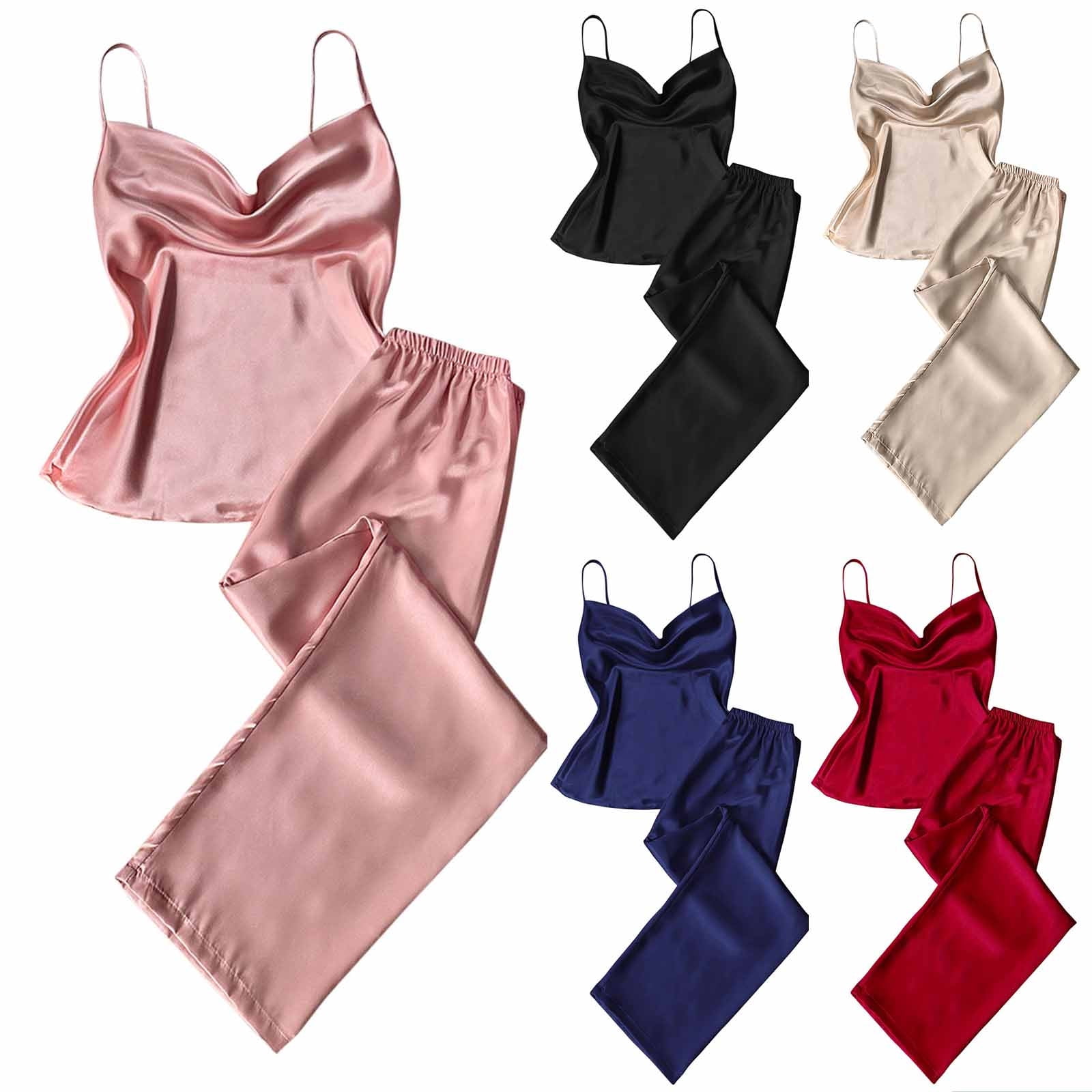 YHAJDS Women Fall Winter Sleepwear,Women Sleepwear Set,Sleep Set,Sling ...