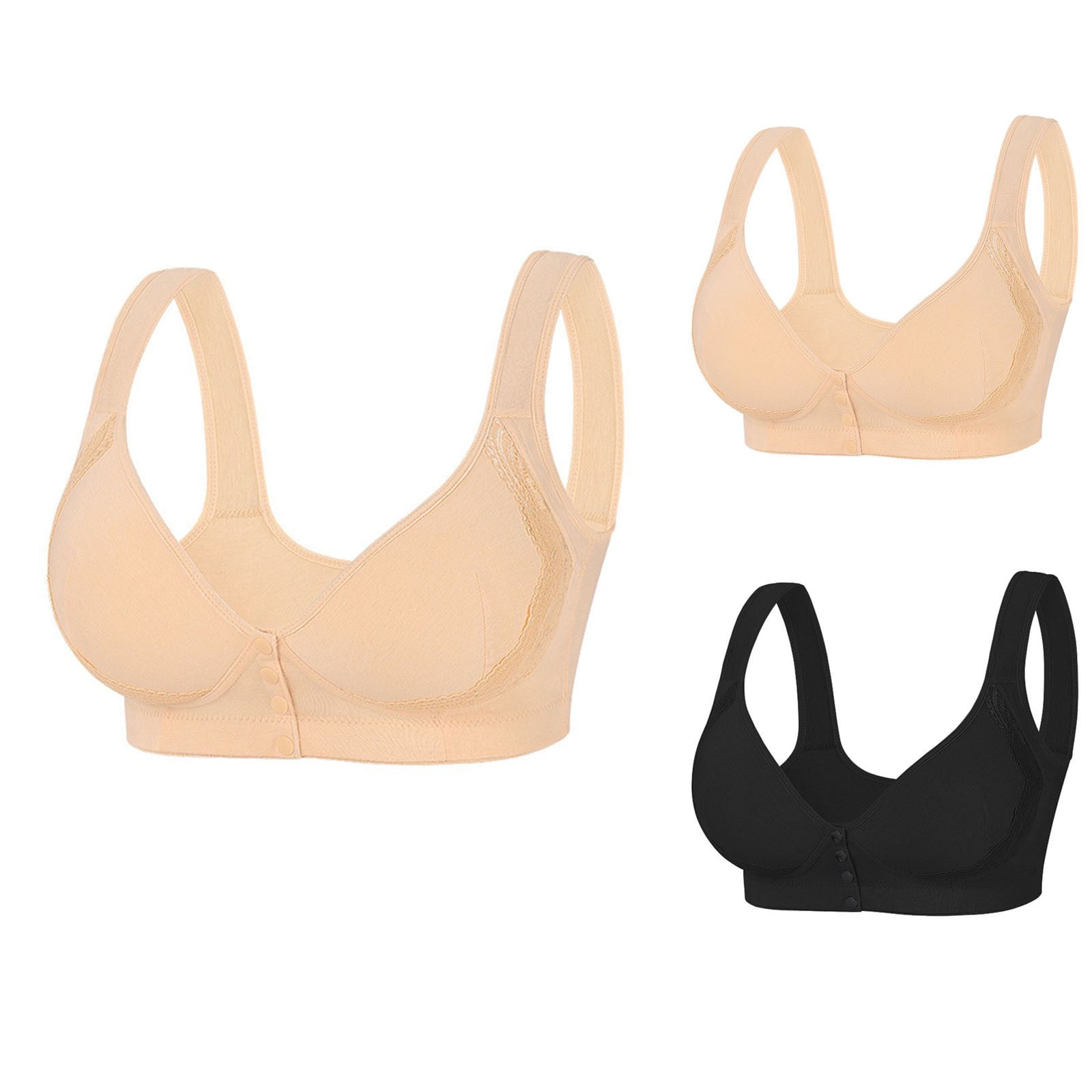 YHAJDS Women Large Size Bras,Women's Bras No Underwire D Cup Solid ...