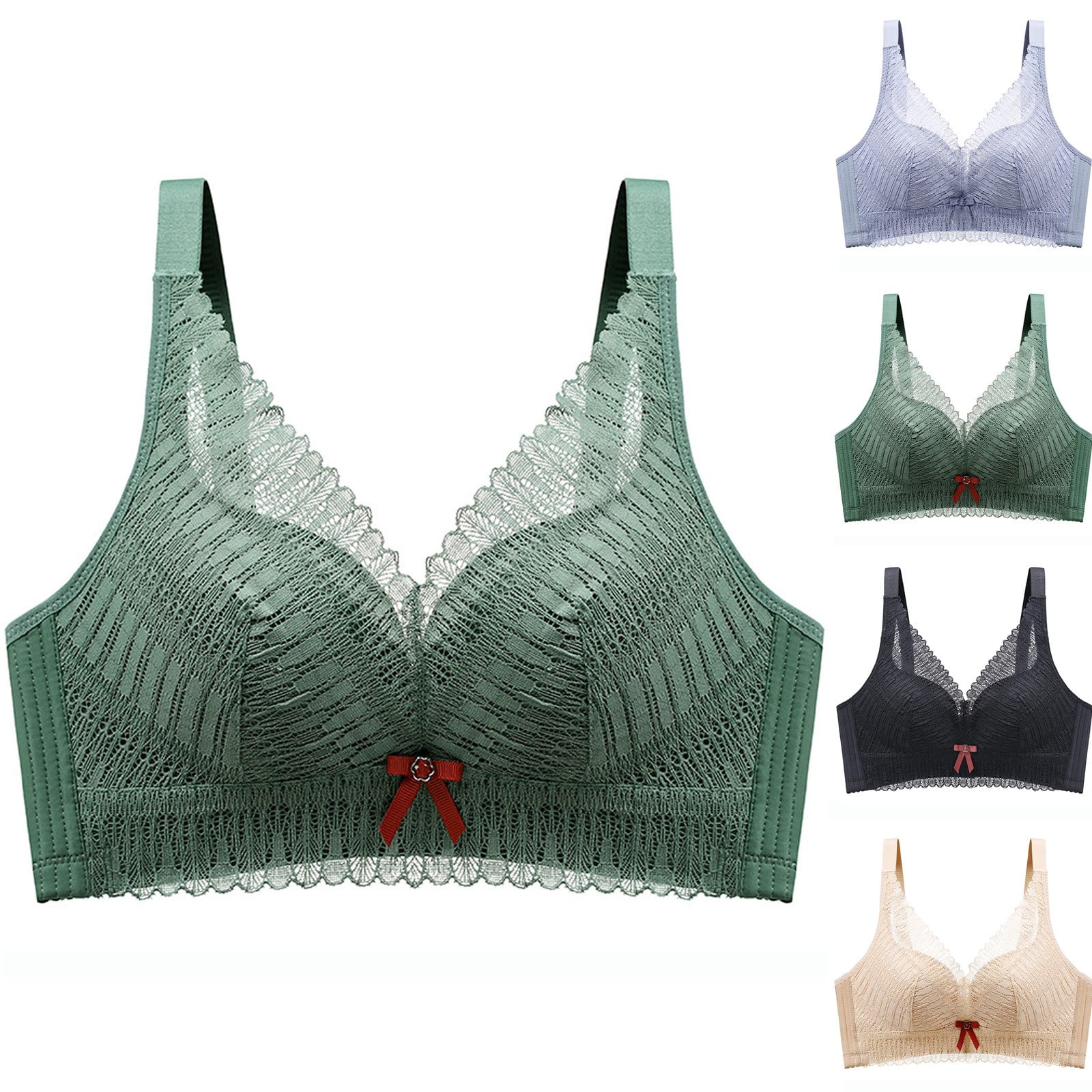 YHAJDS Women's Plus Size Bra,Wireless Bra for Women Everyday Bras Bras ...