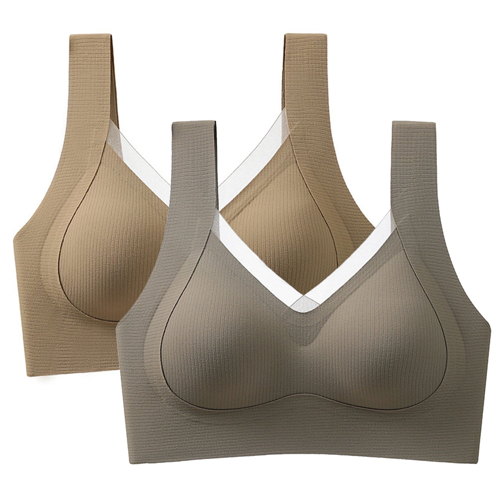 YHAJDS Women's Plus Size Bra,Wireless Bras for Women Seamless Bras for ...