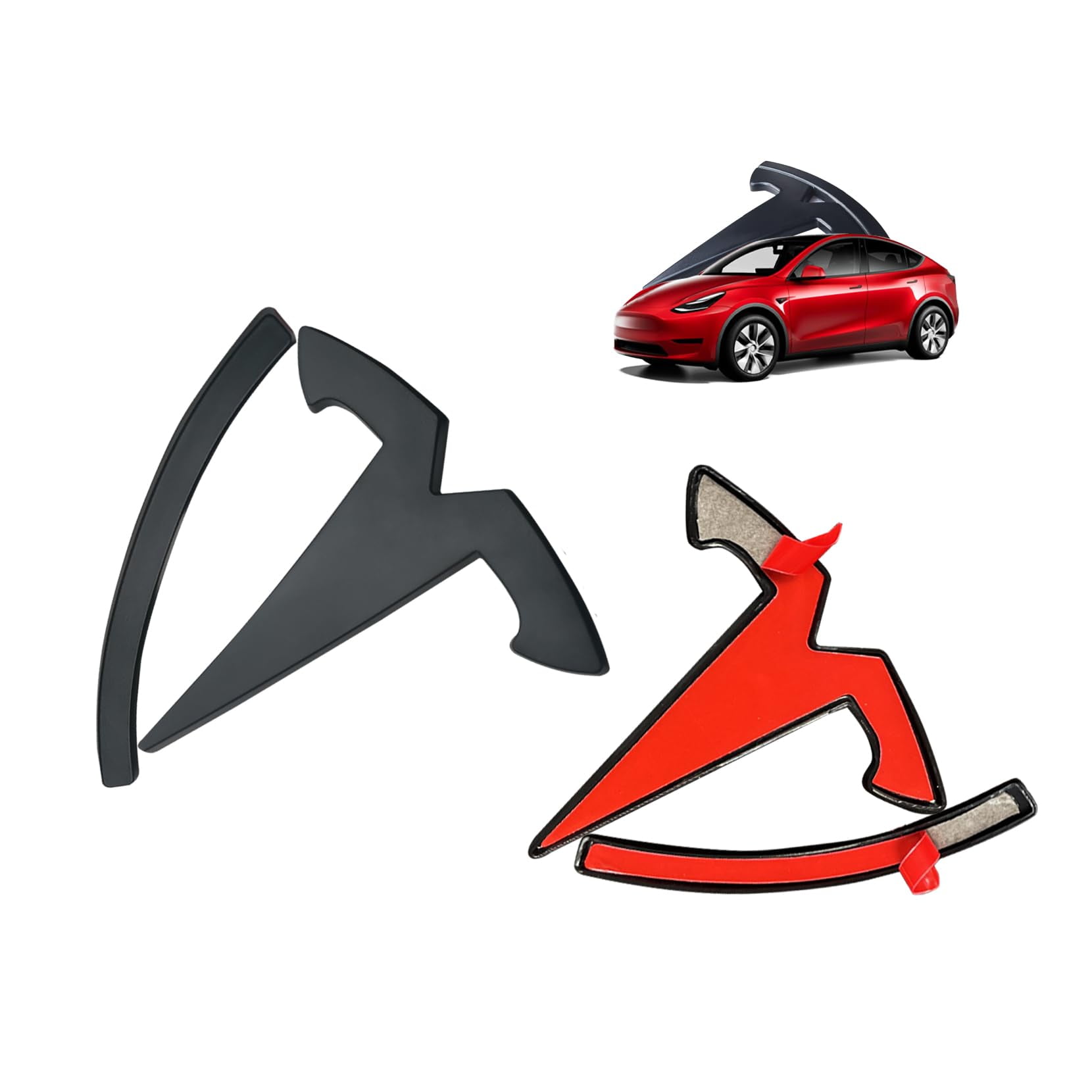 YHCDSEA for Model Y IFF17 Emblem Badge Sticker Cover, fit for Tesla ...