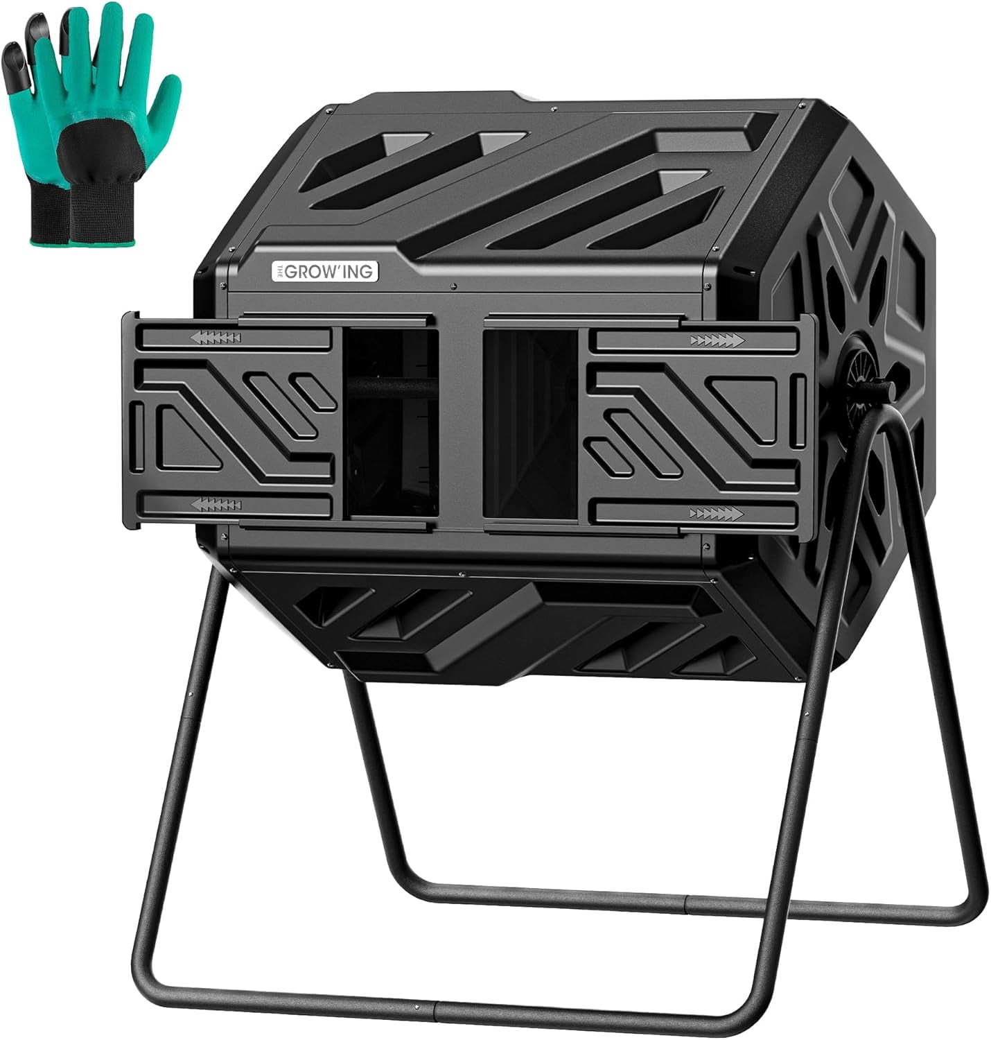 YHD Updated 43 Gallon Compost Bin Outdoor, Fast Assemble Tumbling ...