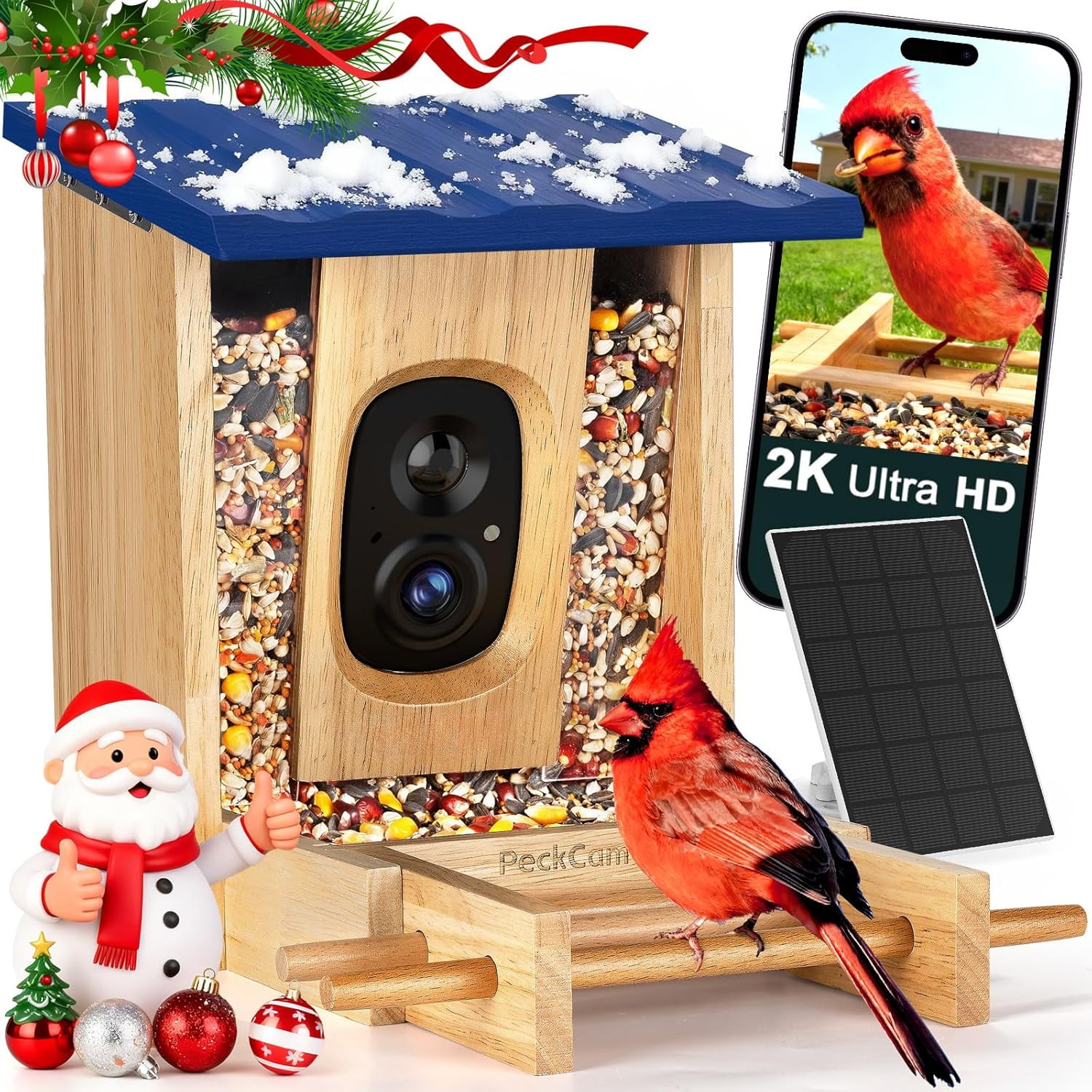YHDS® Bird Feeder with Camera - 4MP 2K Live AI Bird Species ...