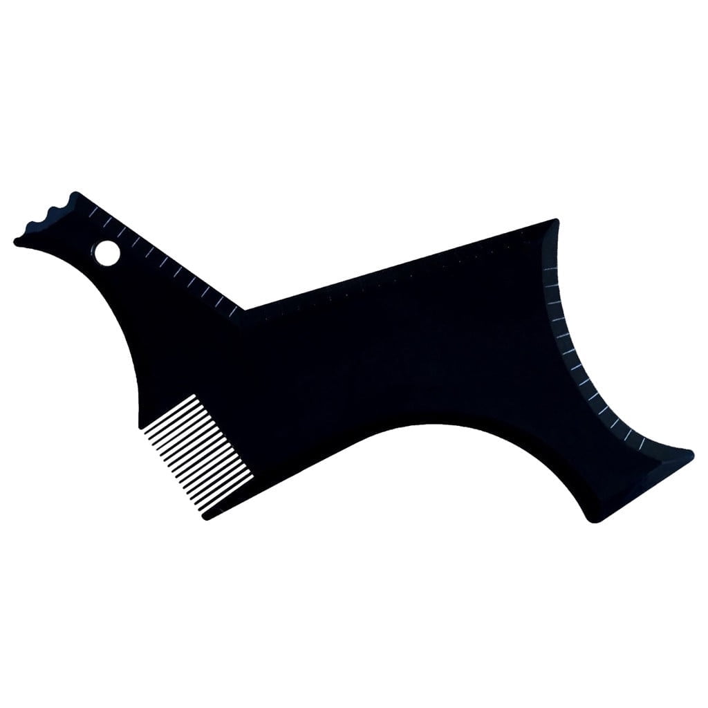 YHGFVOKJ Beard Styling Comb Templates with Inbuilt Hair Brush Portable ...
