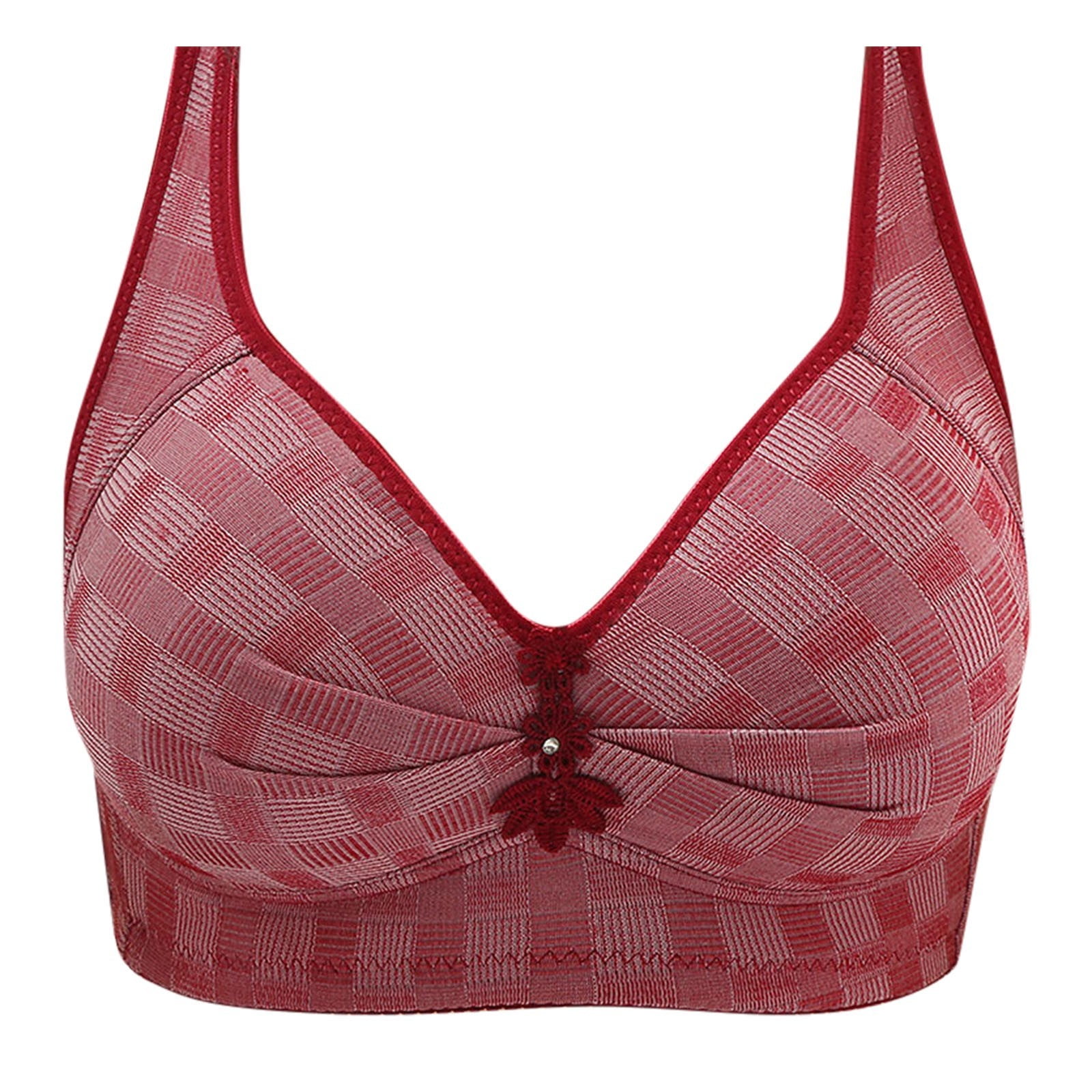 YHGFVOKJ Bras for Women Stretch Fabric Comfort-strap Non Padded Cups ...