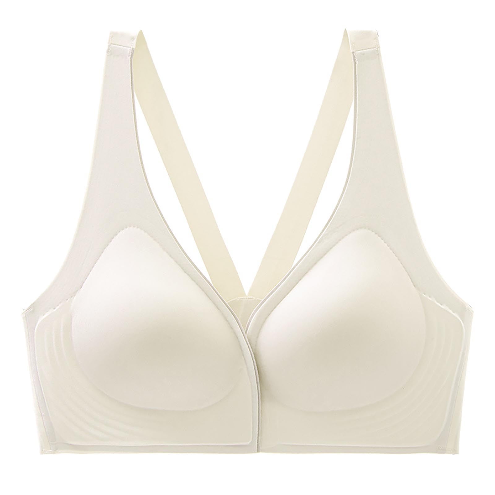 YHGFVOKJ Bras for Women Seamless Front Closure Push Up Jelly Strip Back ...