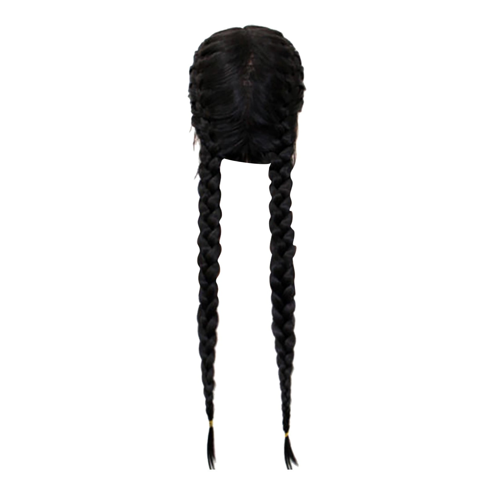 YHGFVOKJ Long Braided Wigs Human Hair Female Synthetic Glueless Wig ...
