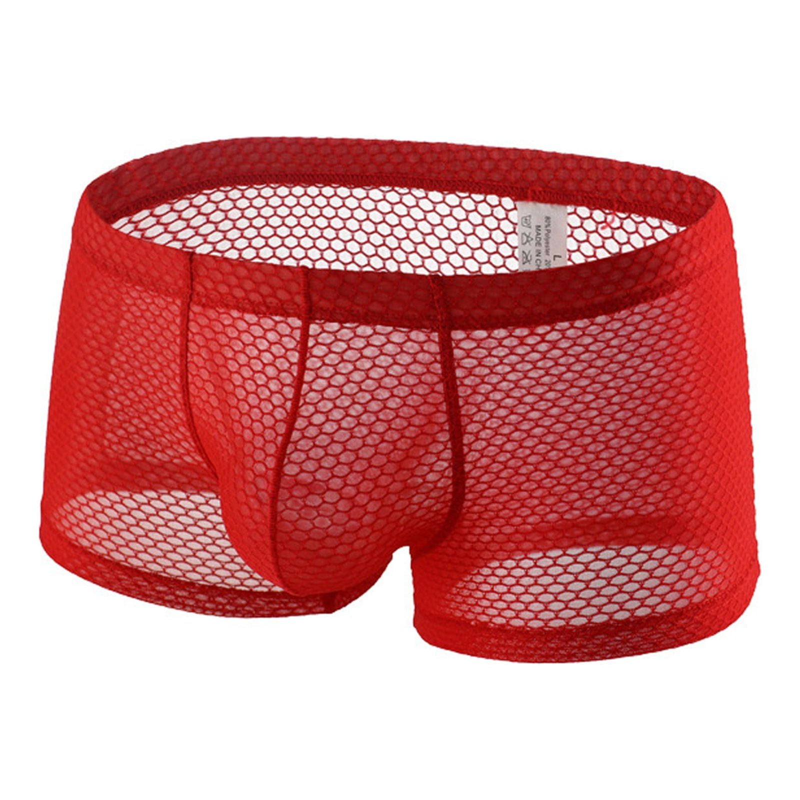 YHGFVOKJ Mens Underwear Lightweight Sexy Mesh Low Rise Underpants Cotton Sexy Breathable ...