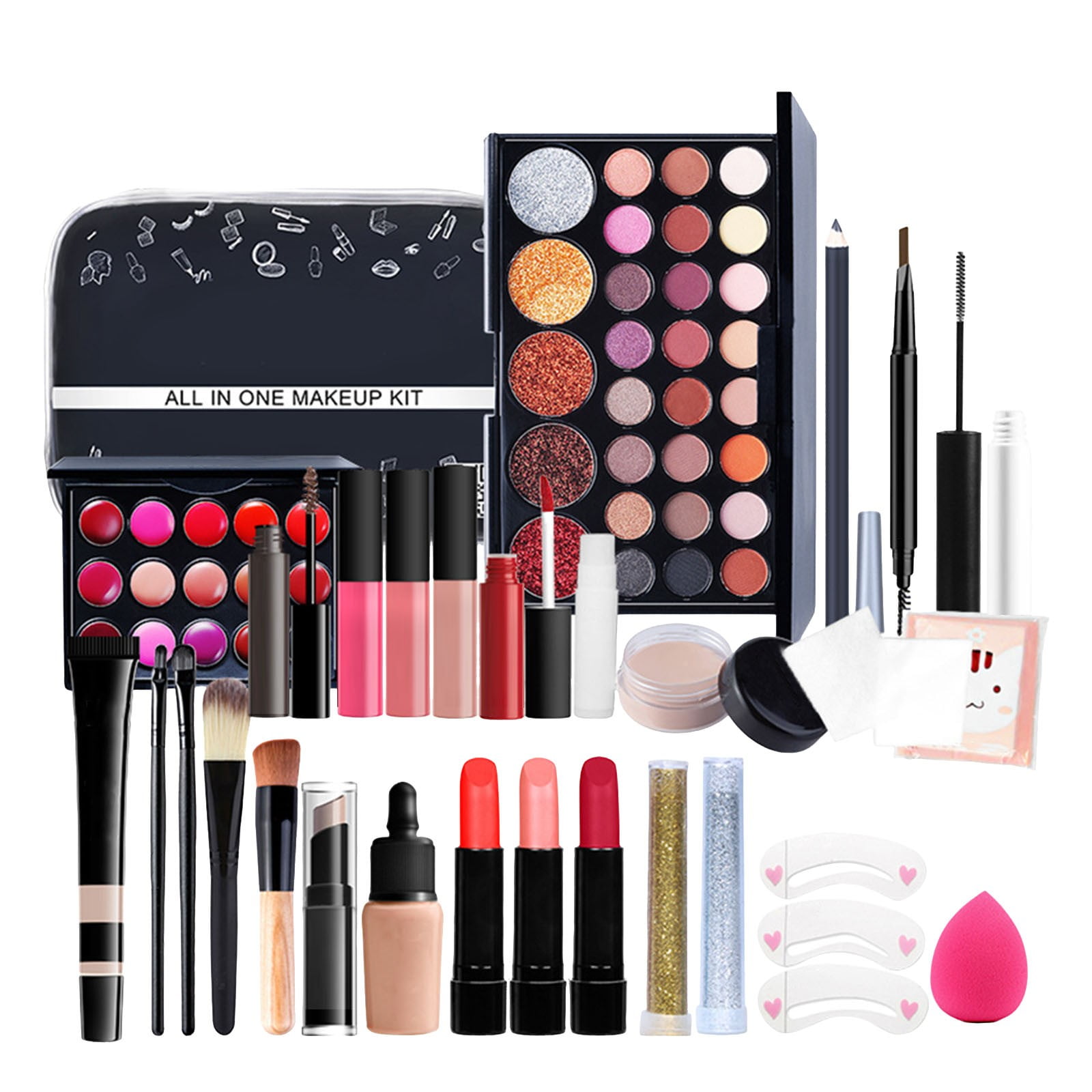 YHGFVOKJ Women Face Makeup Kit: Eyeshadow Palette Blusher HIghlighter ...