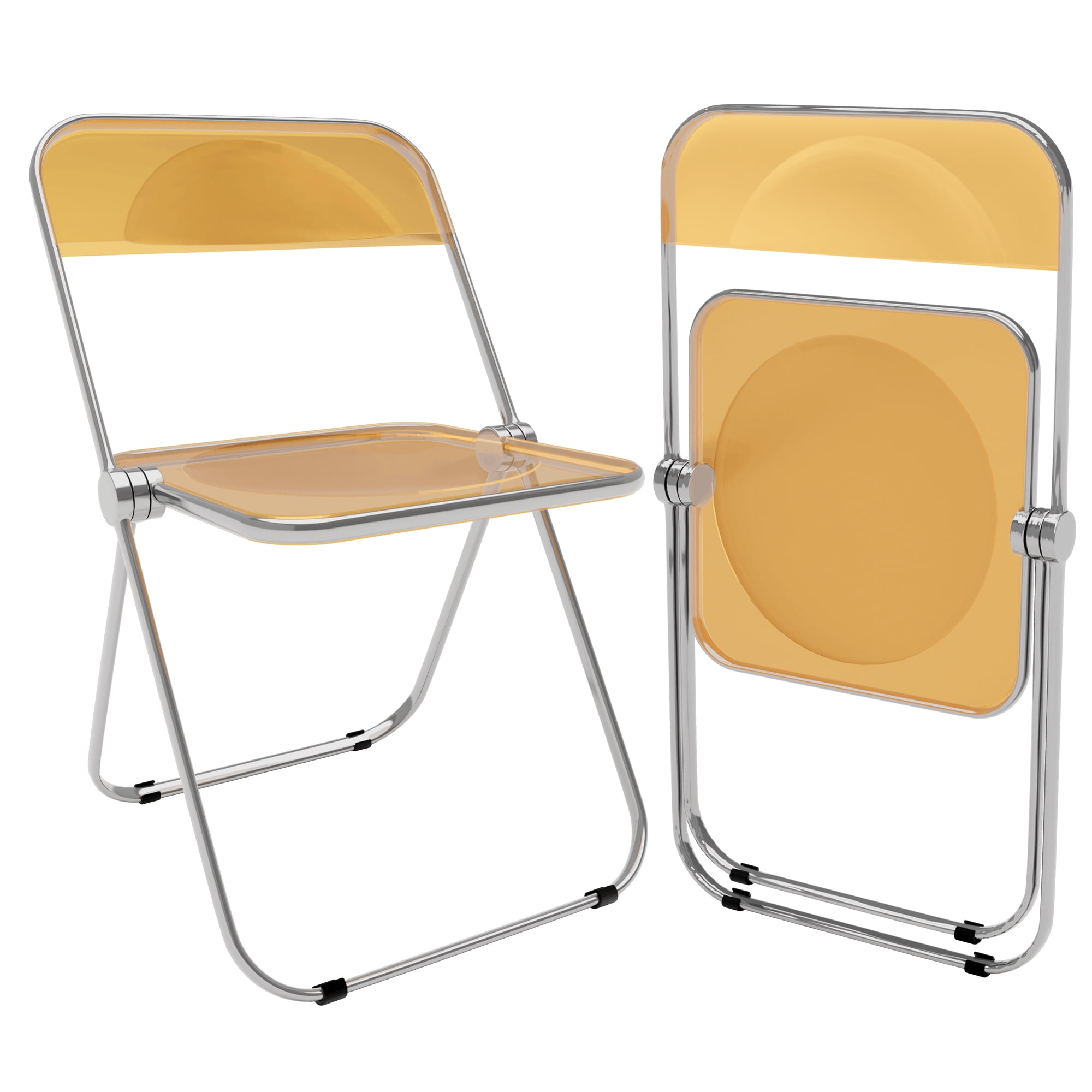 YHGJ Acrylic Folding Chairs, Modern Clear Stackable Crystal Folding ...