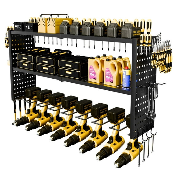 30632 Heavy Duty Mount Garage Storage Steel Louvered Rail | Bin Hanging ...