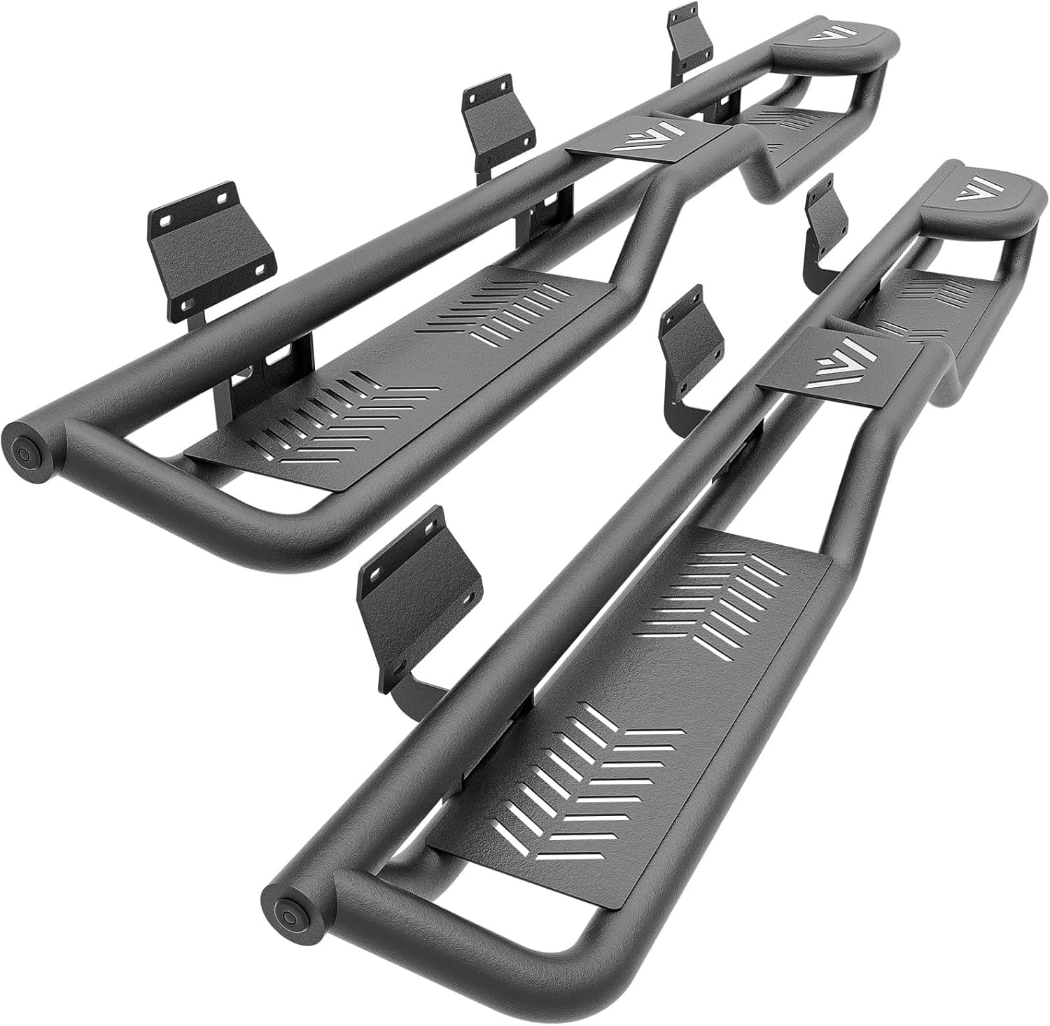 YHH Two Raised Steps SuperCrew Cab Running Boards Compatible with 2015 ...