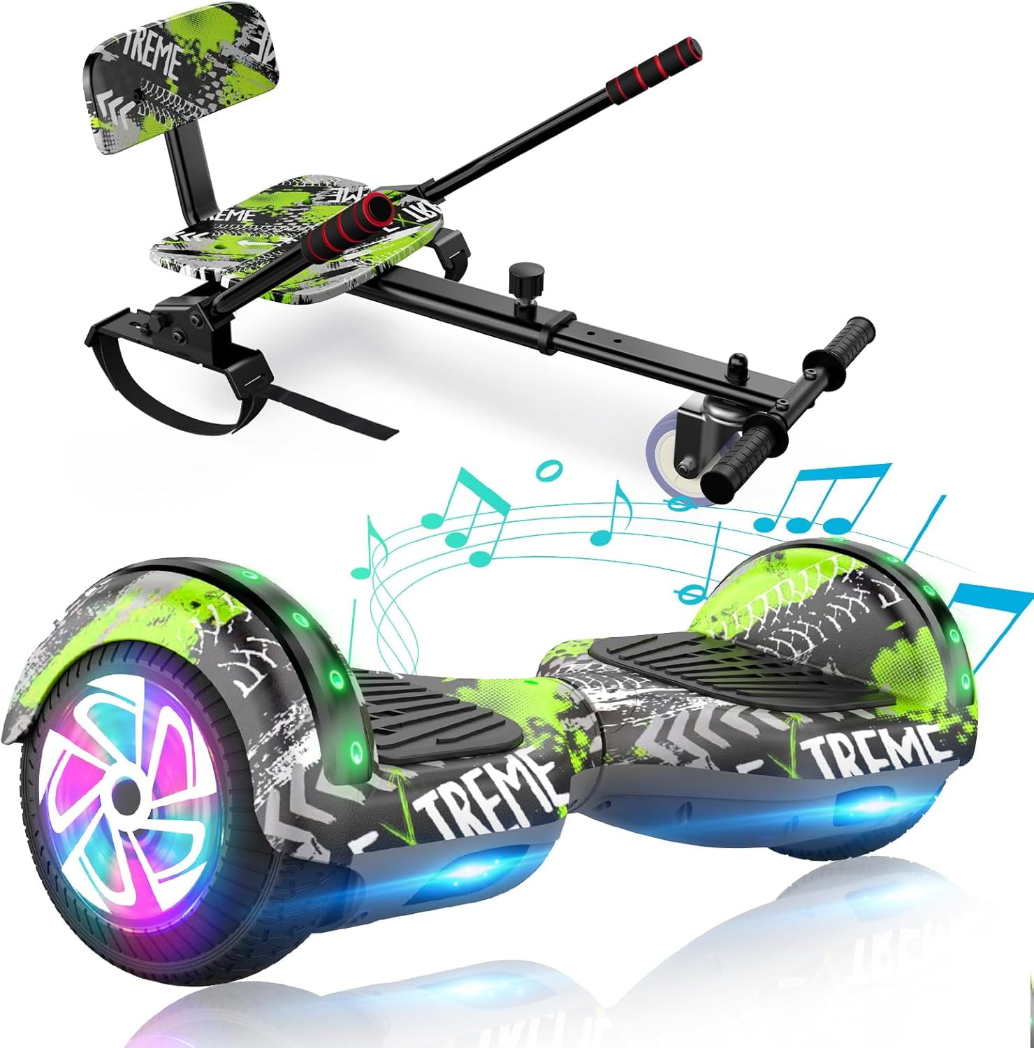 YHR Hoverboard with Seat Attachment - Go Kart Conversion Kit - 6.5 ...