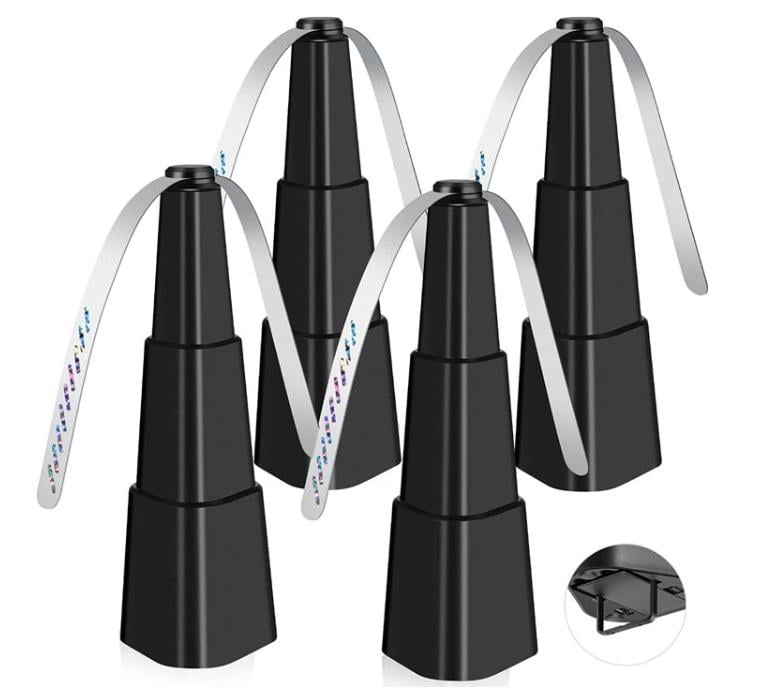 YHRY 4 Pack Fly Fans for Tables, Portable Automatic Picnic Table Food ...