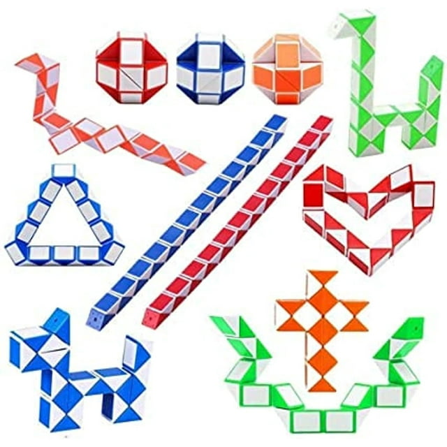 YHRY Magic Snake Puzzle Funny Plastic Magic Ruler fidget Snake Cube ...