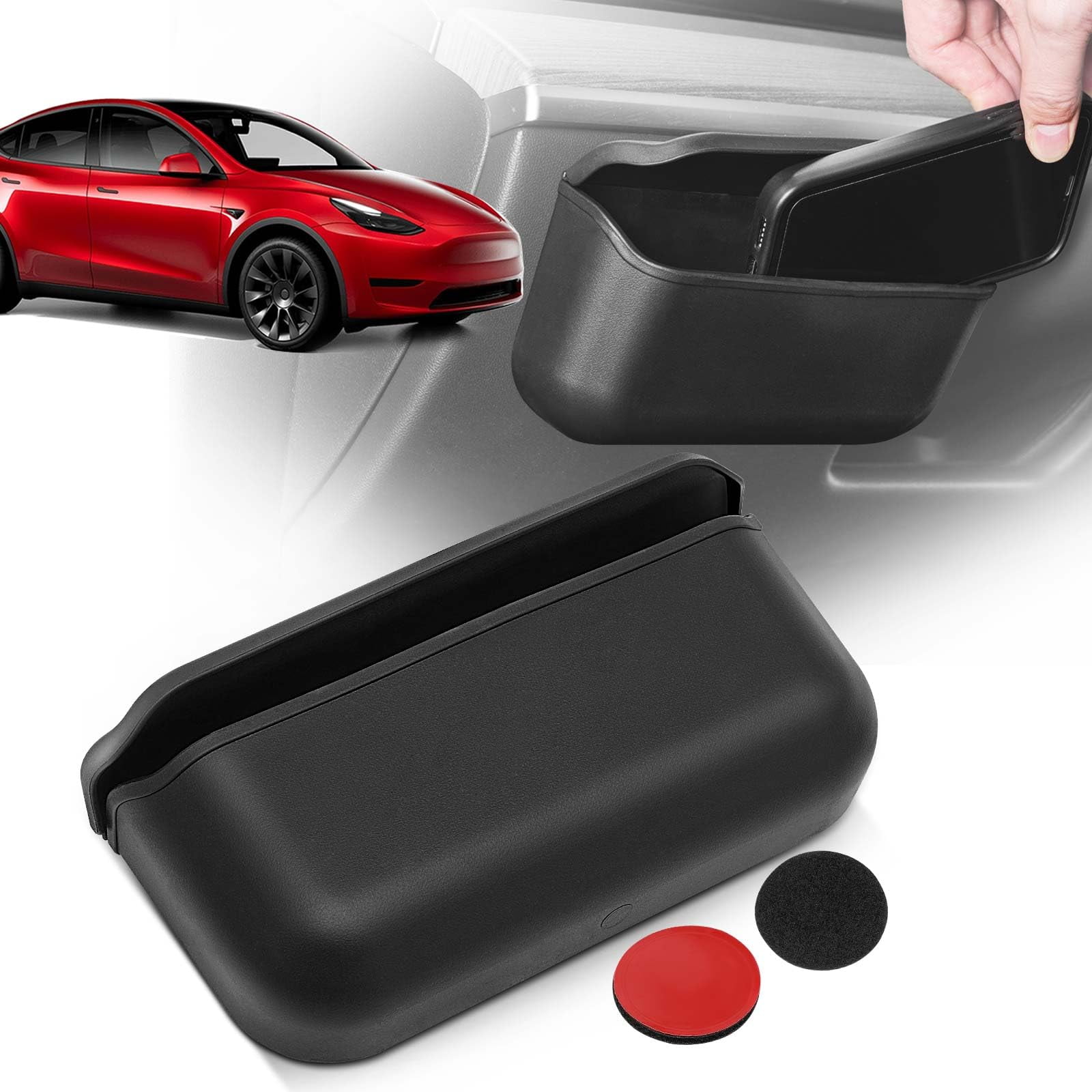 YHTAUTO Sunglasses Holder Center Console Organizer Fit for Tesla Model ...