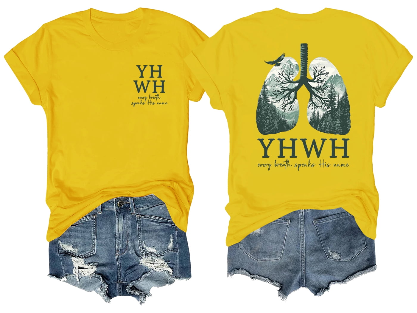 YHWH Shirt, YHWH Lungs Christian Shirt, YHWH Every Breath Speaks His ...