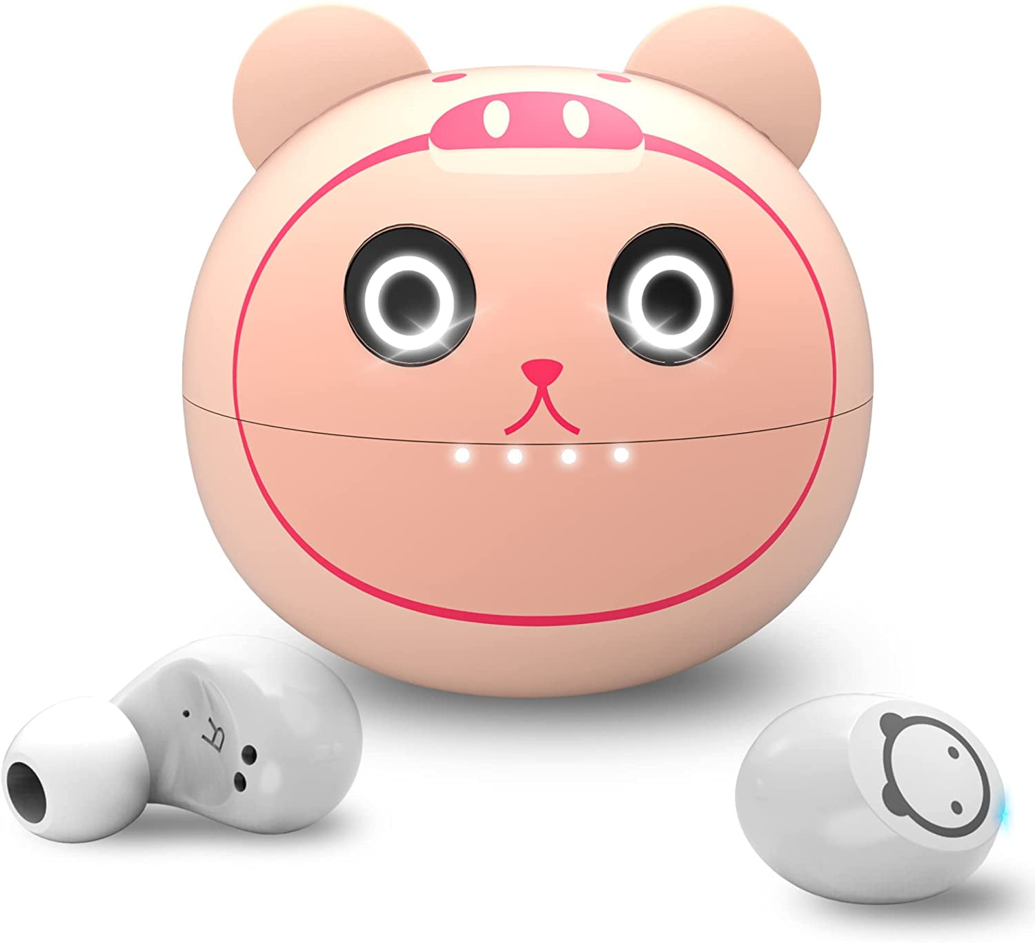 YI DEF pink wireless earbuds girl bluetooth earbuds 5.0 built-in ...