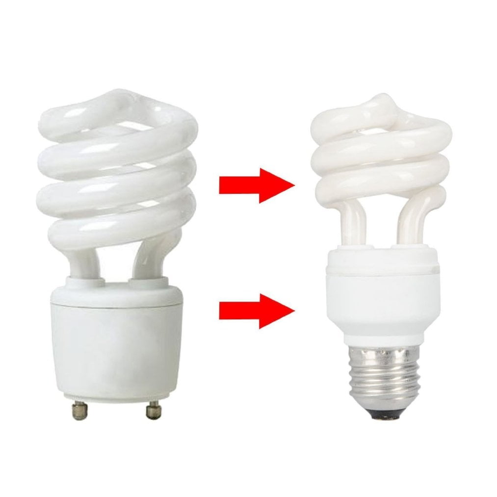 YI Lighting (Pack of 5) E26/E27 to GU24 Adapter Converter - E26/E27 Edison Screw to GU24 Bayonet ...