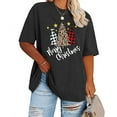 YI XIANG RAN Women's Plus-Size Merry Christmas Leopard Plaid Tree Print ...