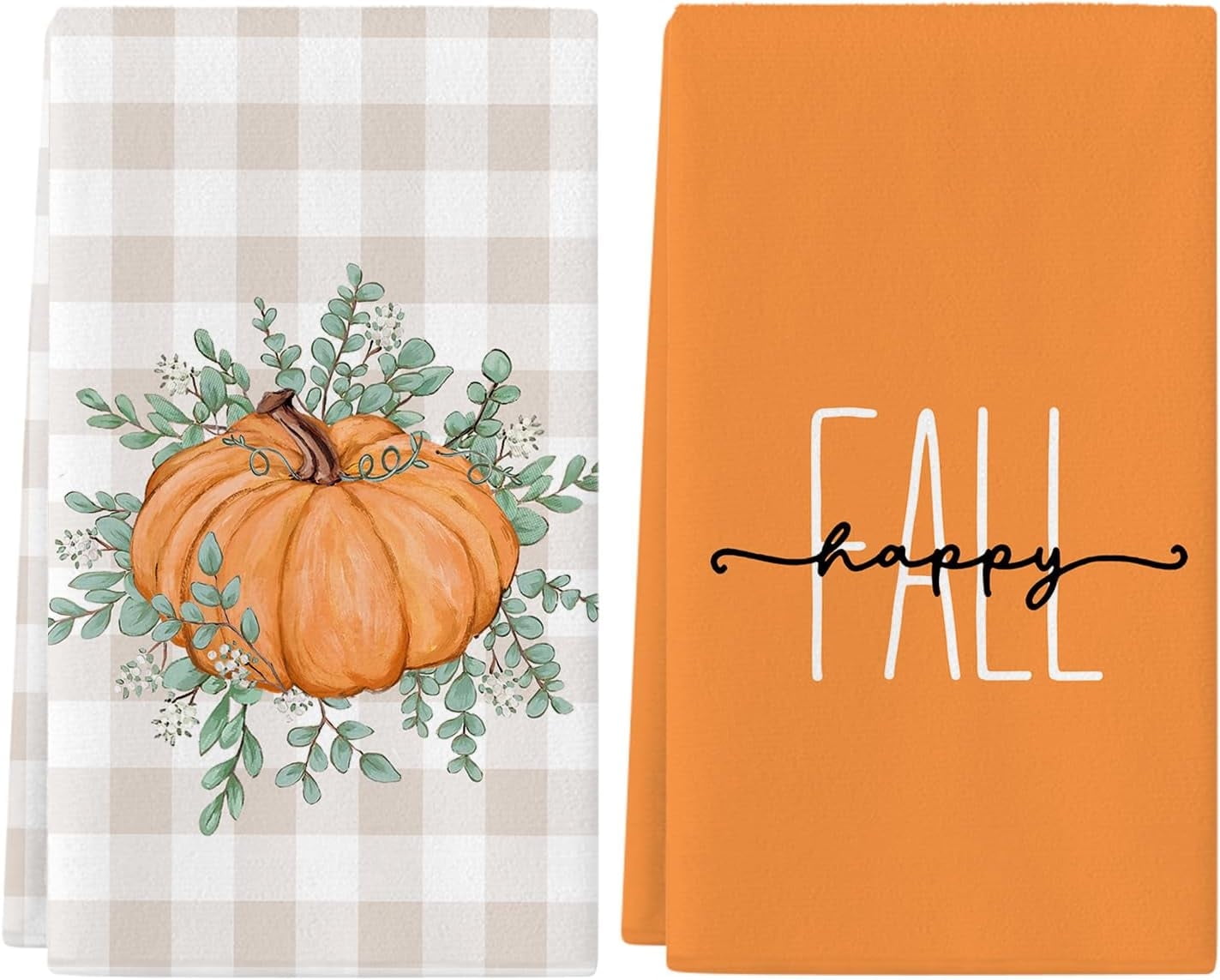 YIBAGA Fall Kitchen Towels Set of 2, Decorations for Home Fall Decor ...