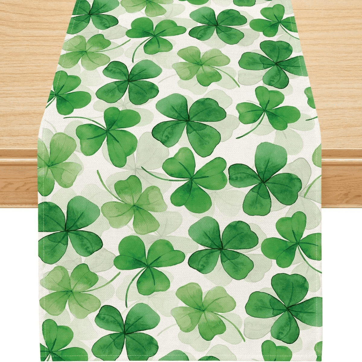 Yibaga St Patrick S Day Table Runner Green Shamrock St Patrick S Day