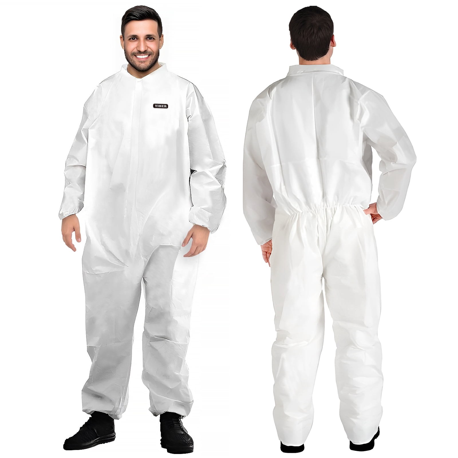 YIBER Hazmat Suit Disposable Coverall | Heavy Duty Full Body Painters ...