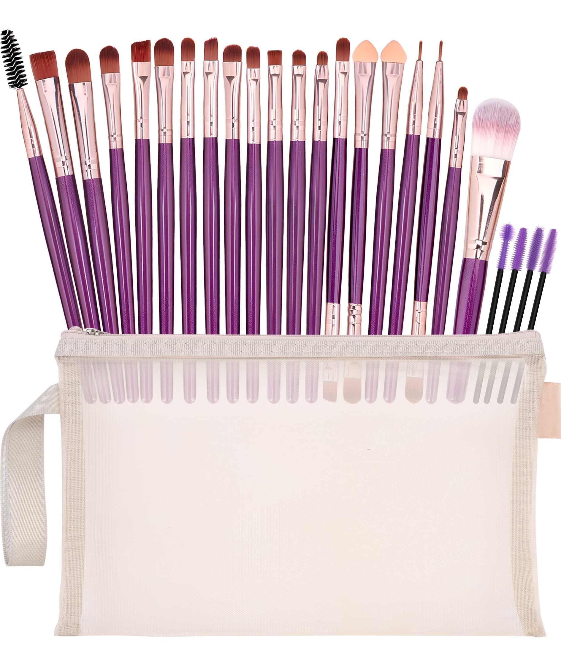 YIBONIKA 25PCs Makeup Brush Set Tools Wool Make-Up Toiletry Kit for ...