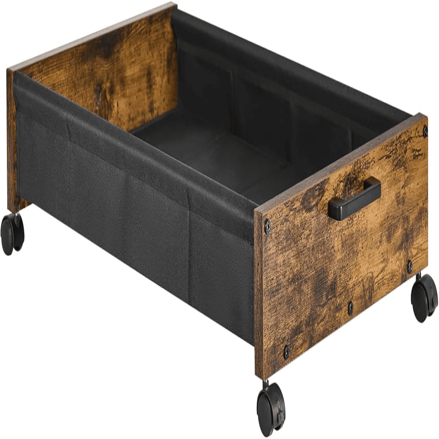 YIBUOINO Under Bed Storage with Wheels Wooden Under Bed Storage ...