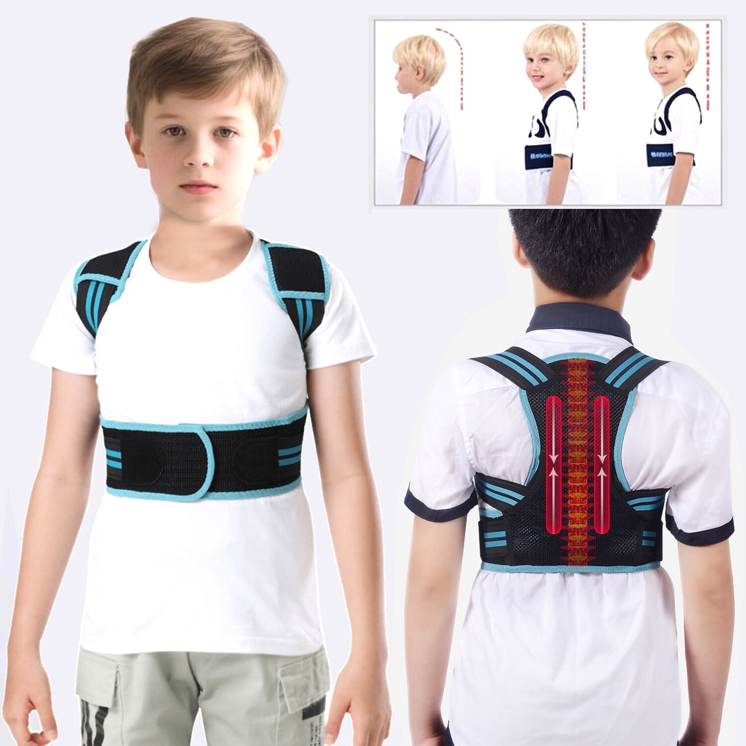 YICUCI Posture Corrector For Kids -Back Brace Posture Corrector - Spine ...
